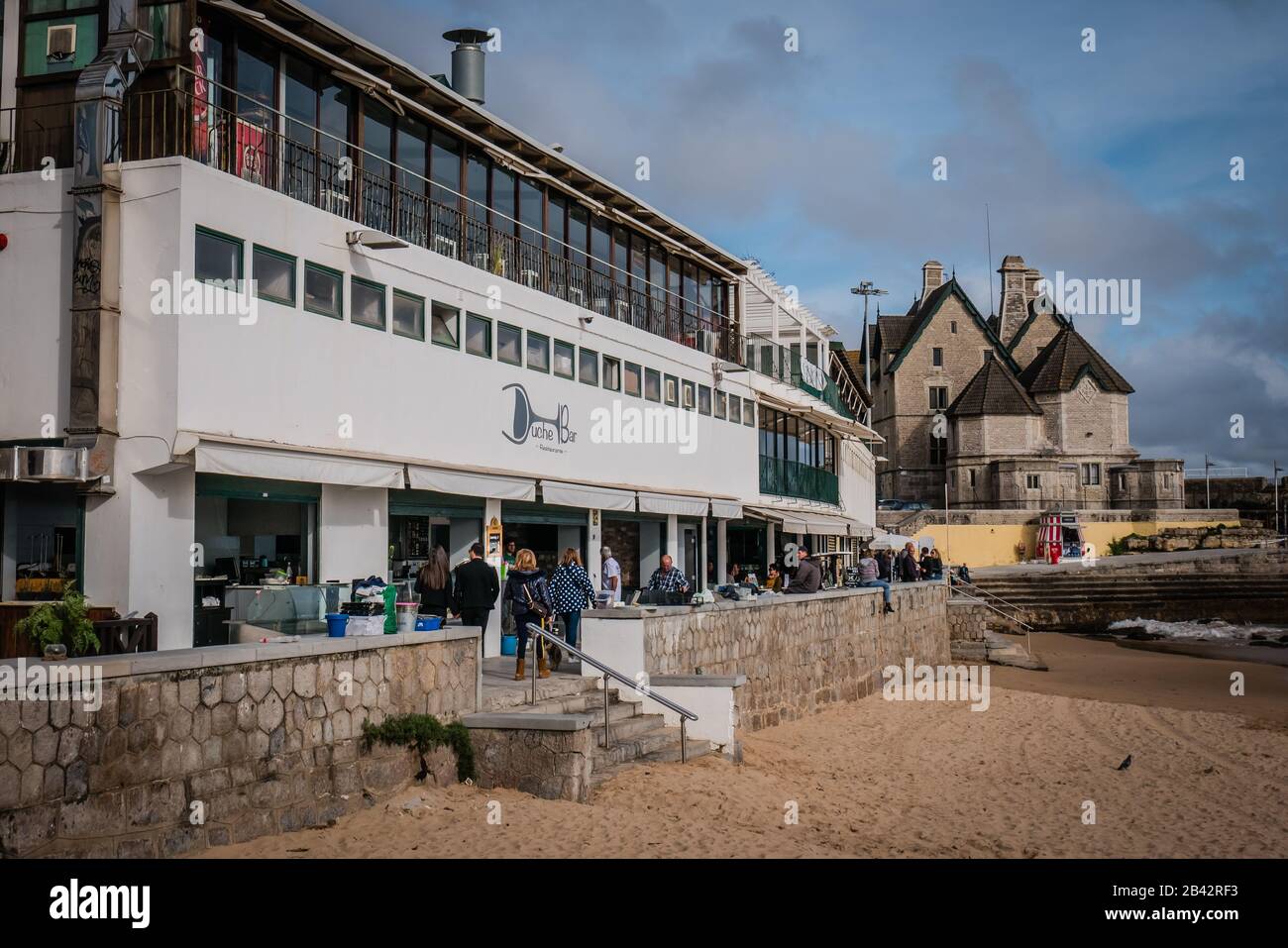 Praia da Duquesa beach in Cascais coastal resort near Lisbon Portugal ...