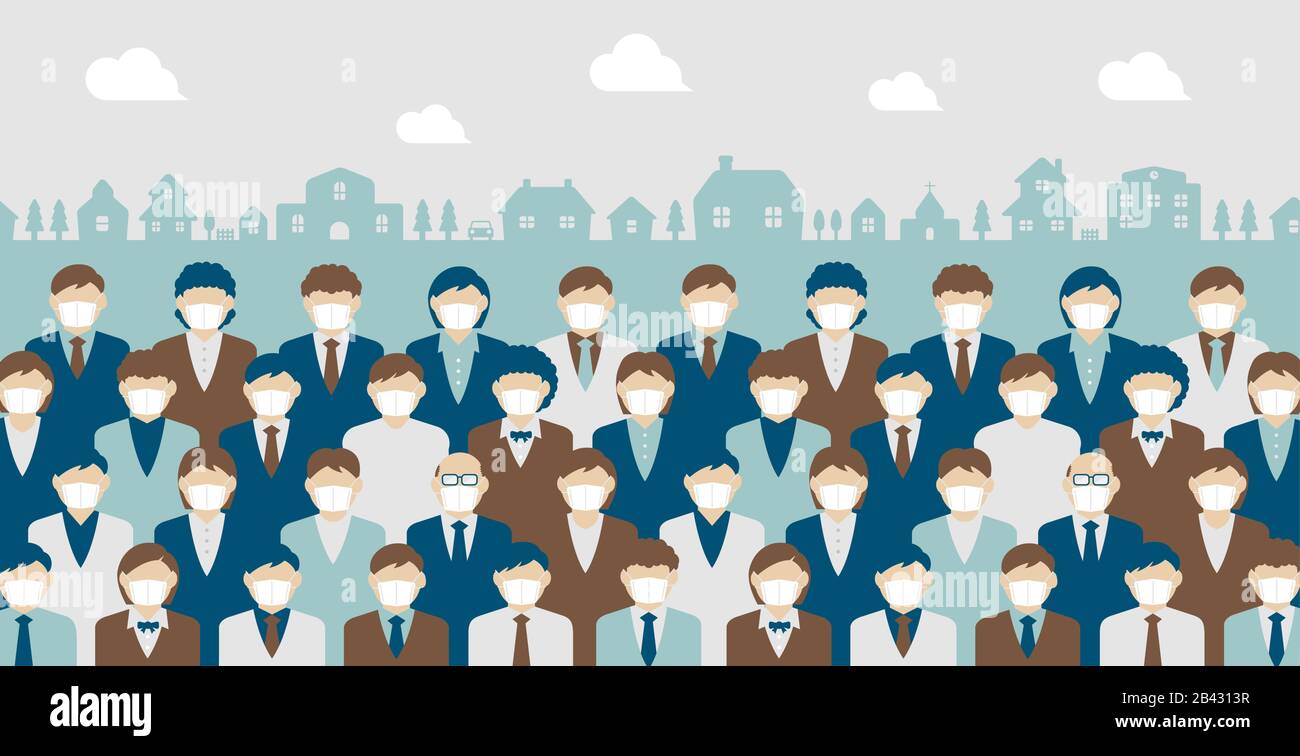 All male crowd Stock Vector Images - Alamy