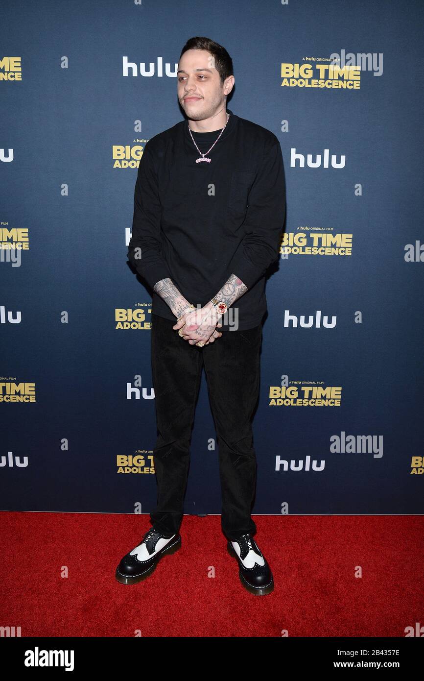 New York, USA. 05th Mar, 2020. Comedian Pete Davidson attends the ...