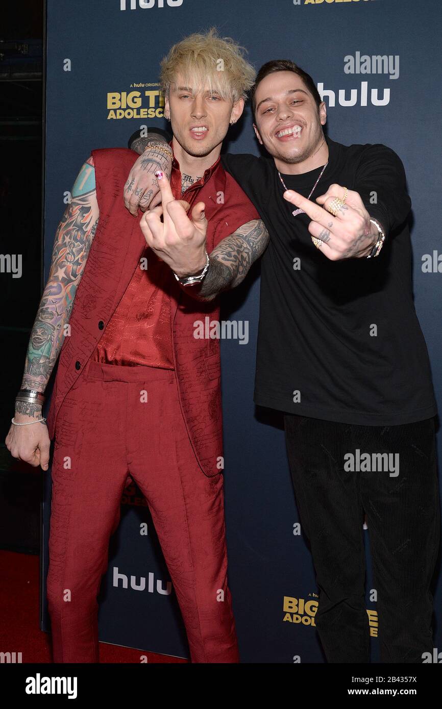 New York, USA. 05th Mar, 2020. (L-R) Rapper Machine Gun Kelly (Colson ...