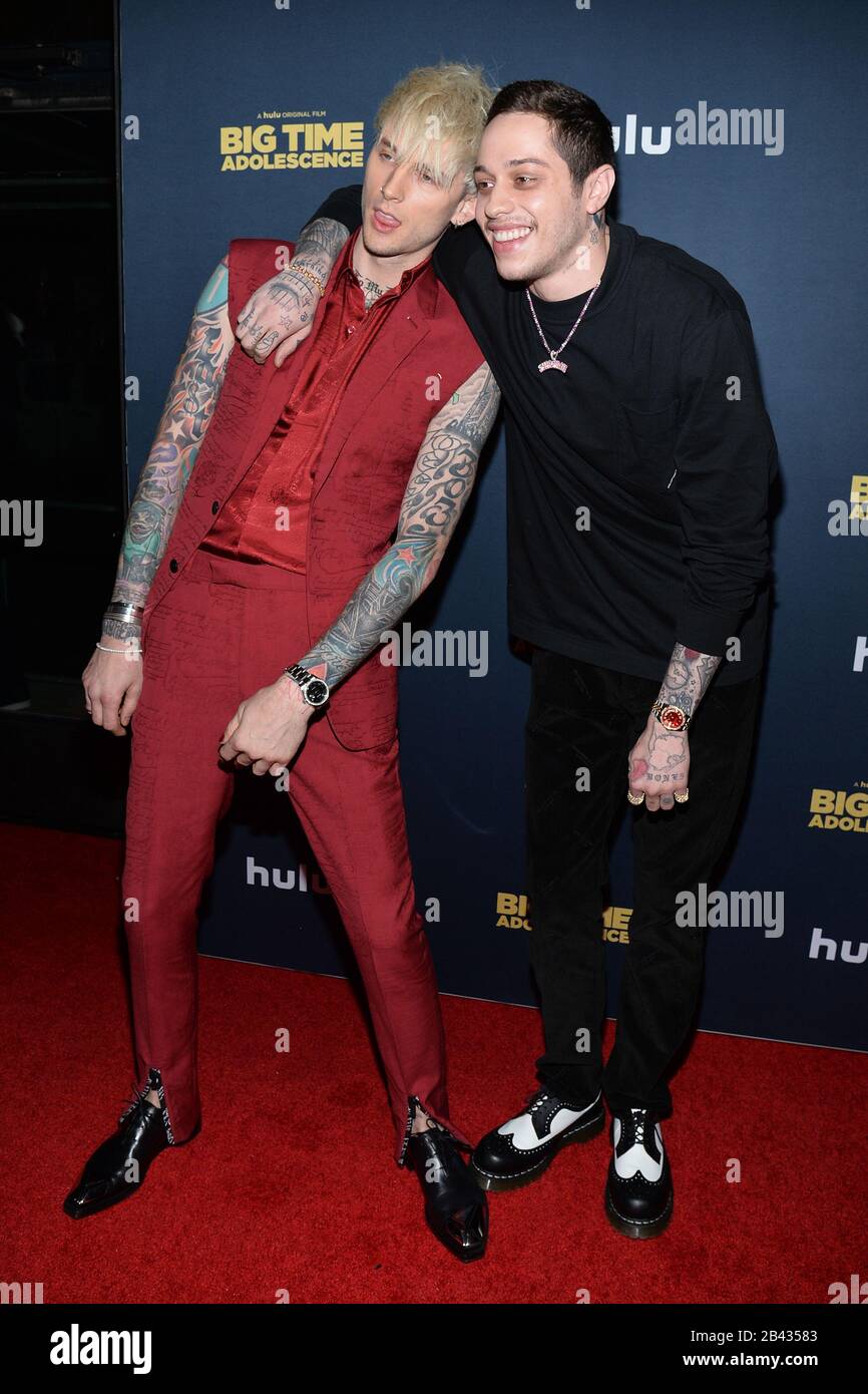 New York, USA. 05th Mar, 2020. (L-R) Rapper Machine Gun Kelly (Colson ...
