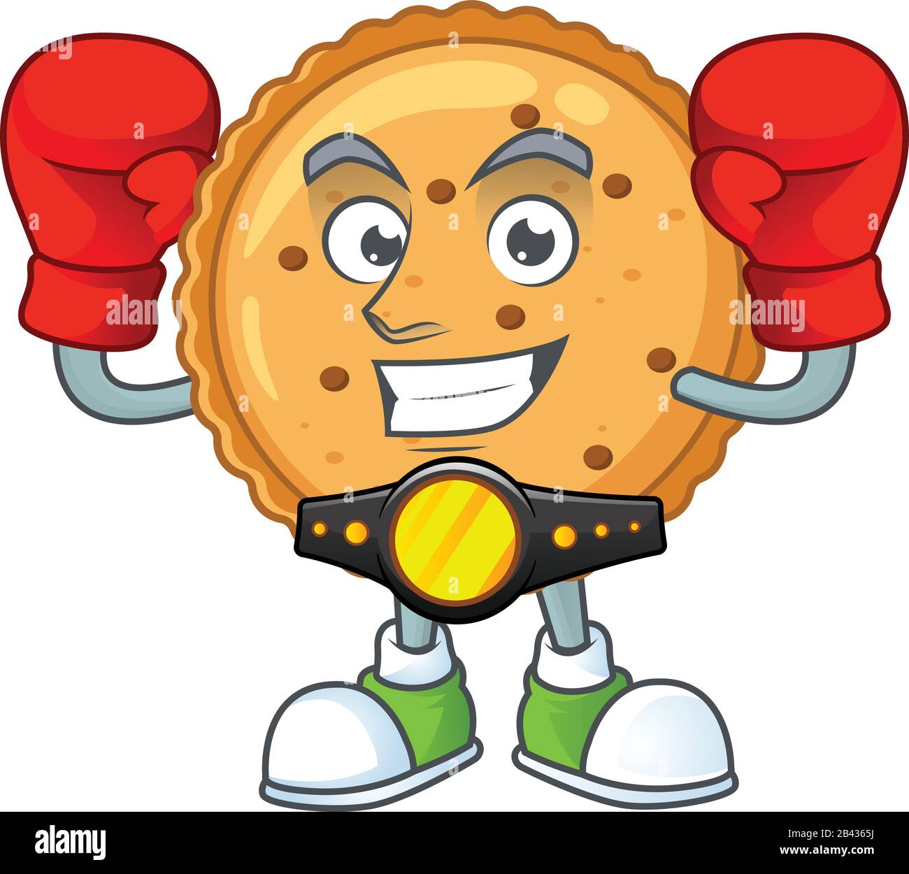 A sporty Boxing peanut butter cookies cartoon character design style ...