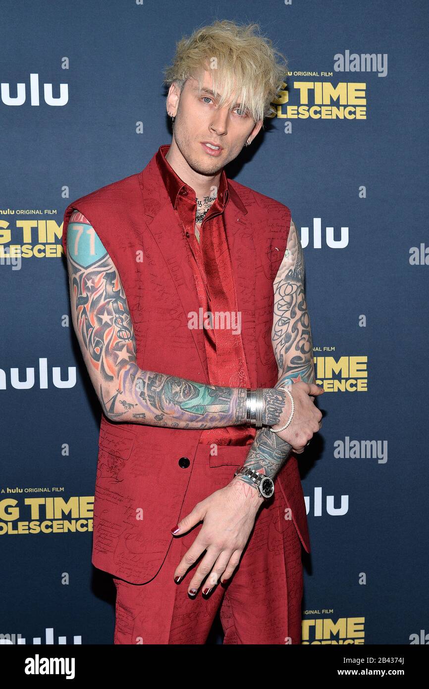 New York, USA. 05th Mar, 2020. Rapper Machine Gun Kelly (Colson Baker ...
