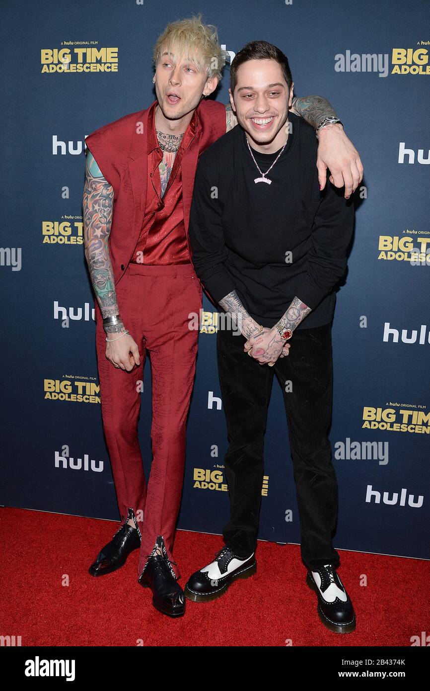 New York, USA. 05th Mar, 2020. (L-R) Rapper Machine Gun Kelly (Colson ...
