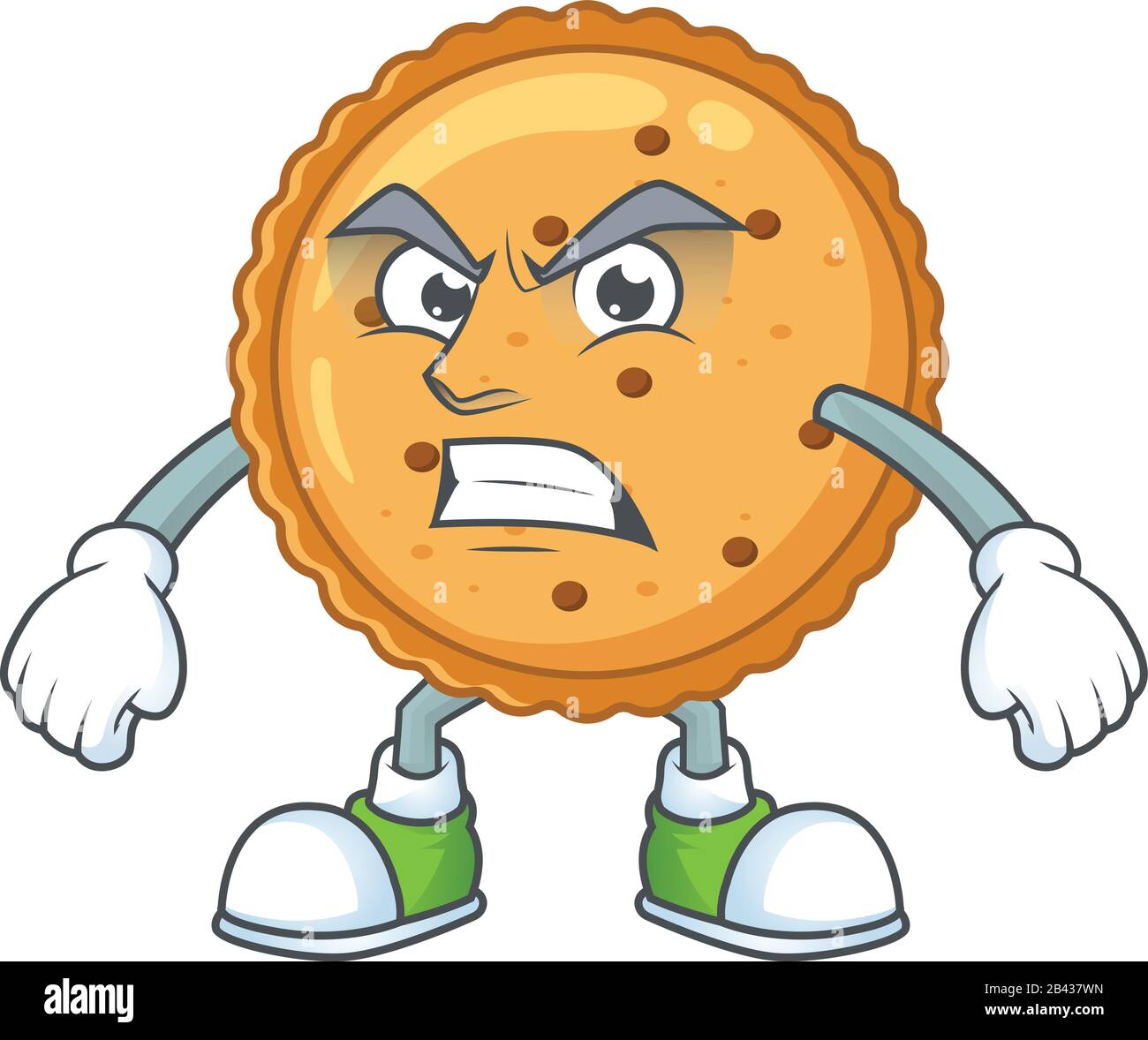 cartoon character of peanut butter cookies with angry face Stock Vector ...