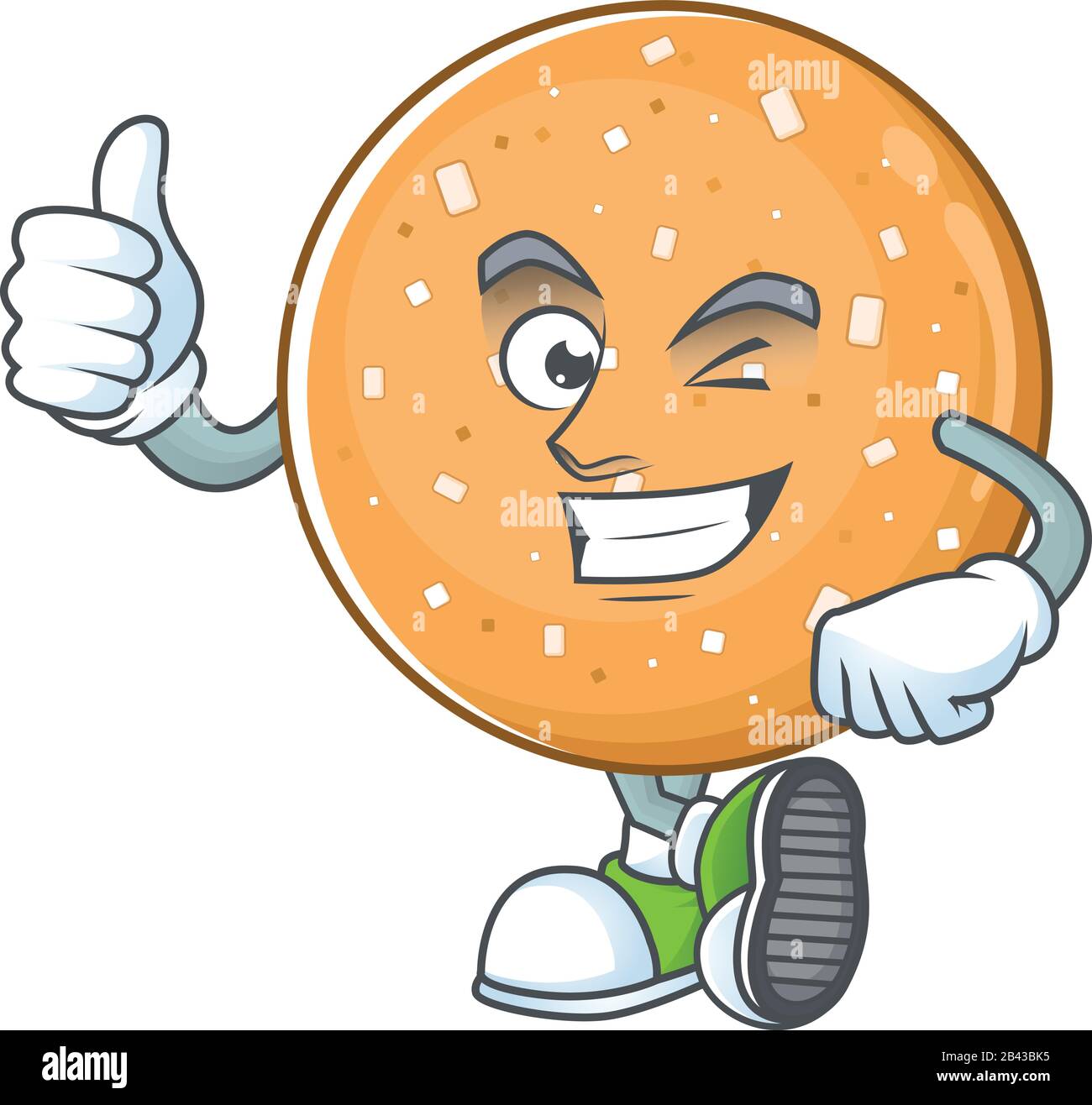 A mascot icon of sugar cookies making Thumbs up gesture Stock Vector ...