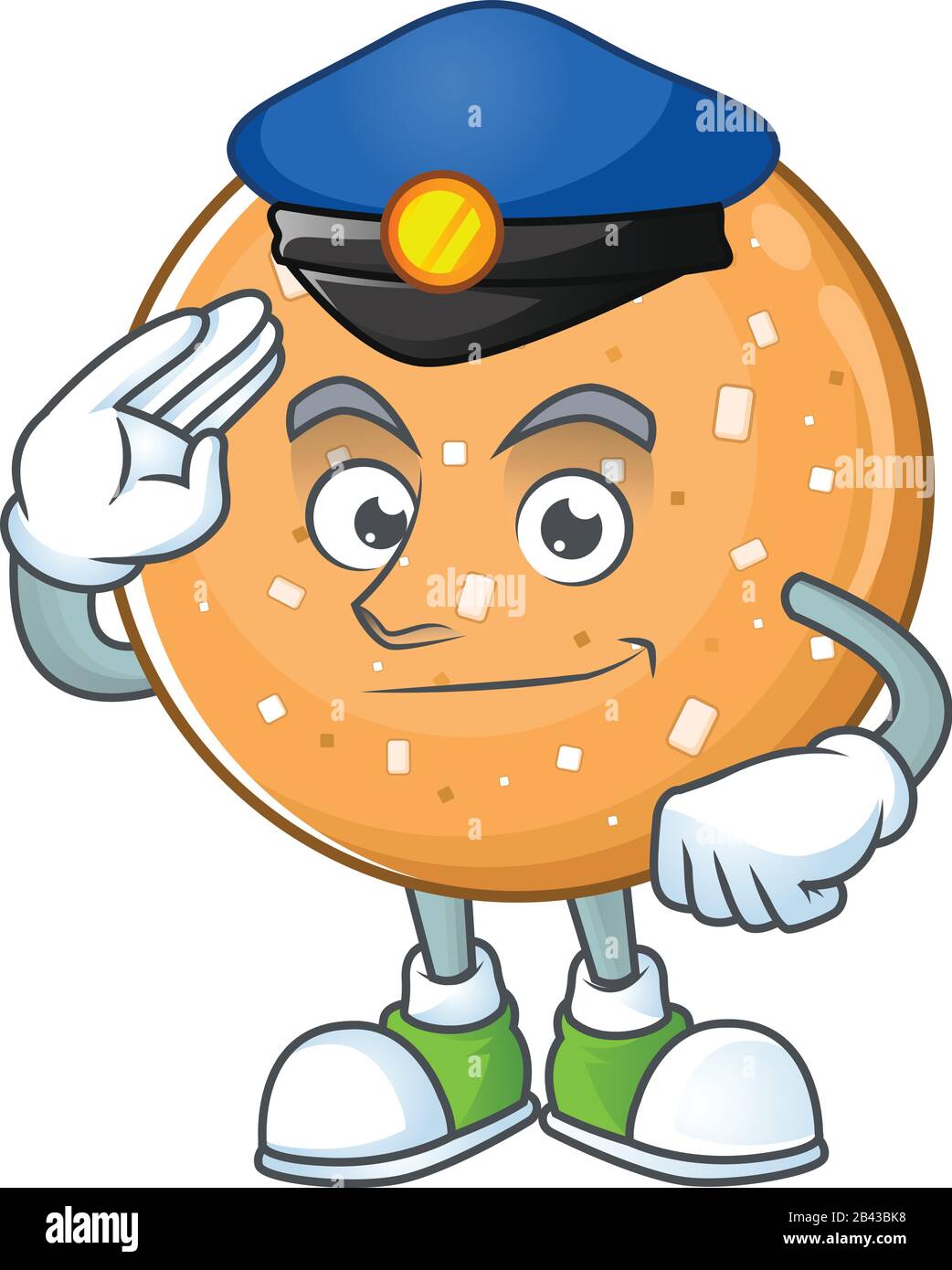 A character design of sugar cookies working as a Police officer Stock ...