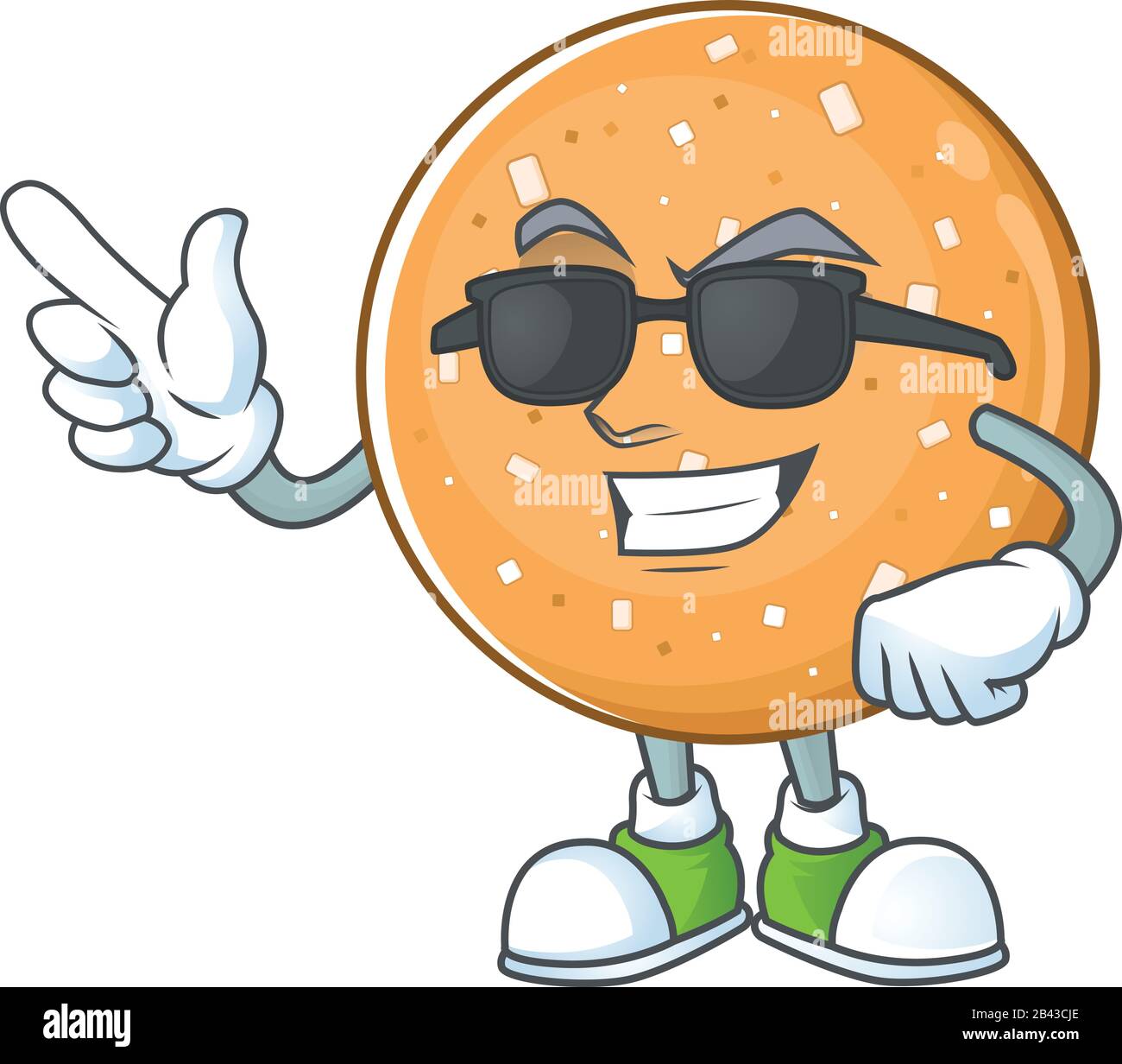 Super cool sugar cookies mascot character wearing black glasses Stock ...