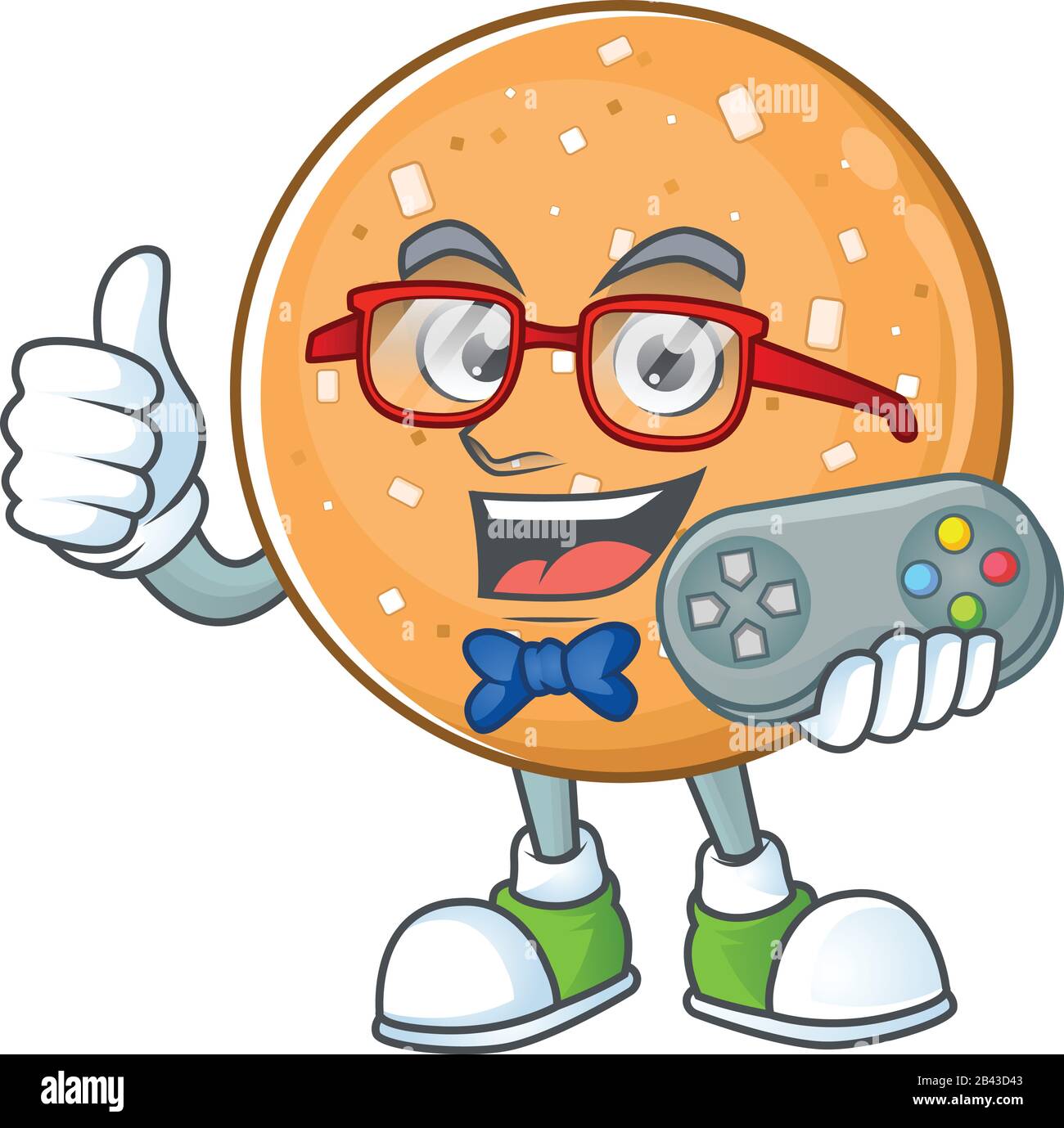 An attractive gamer sugar cookies cartoon character design Stock Vector ...