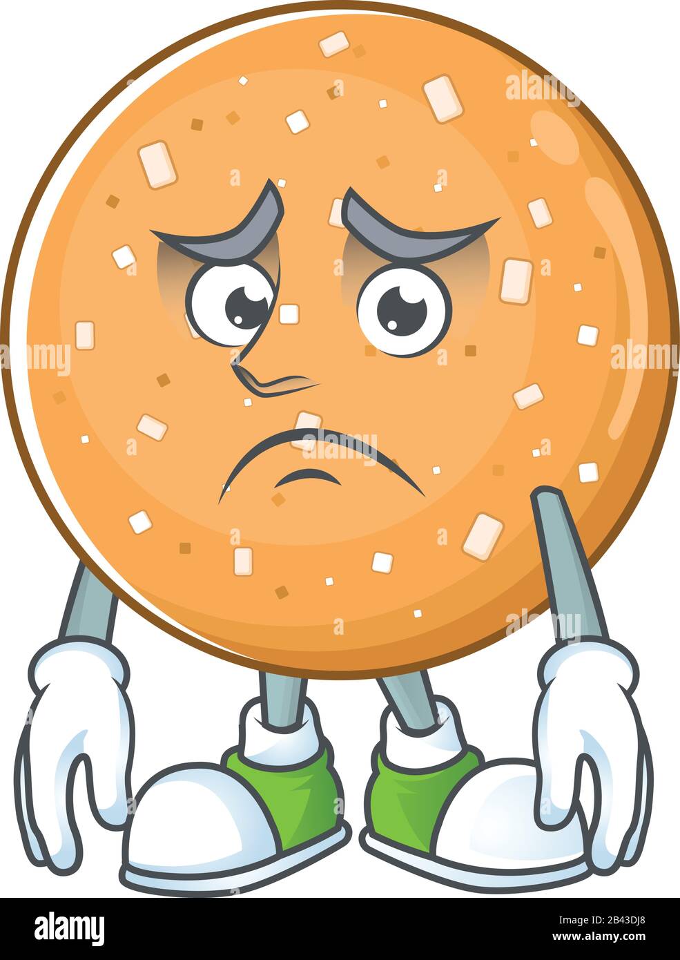 Cartoon character of a sugar cookies having an afraid face Stock Vector ...