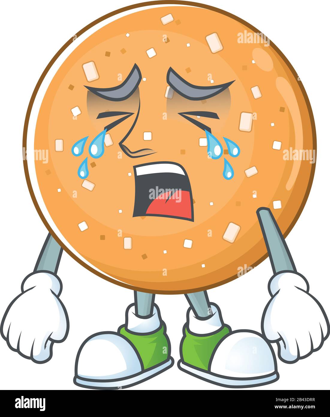 A crying sugar cookies mascot design style Stock Vector Image & Art - Alamy