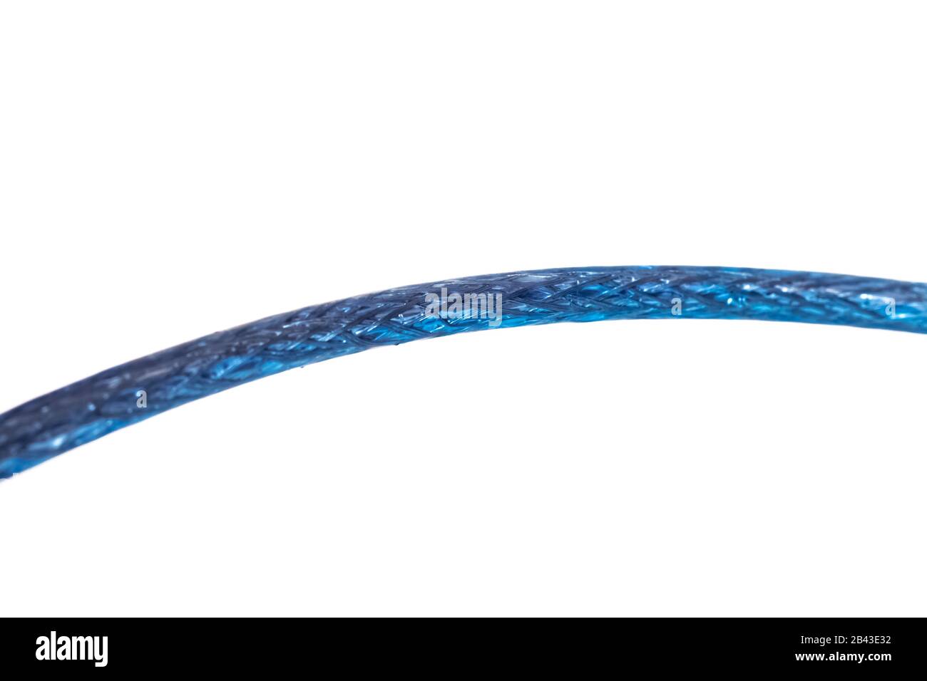 Blue wire isolated on a white background Stock Photo - Alamy