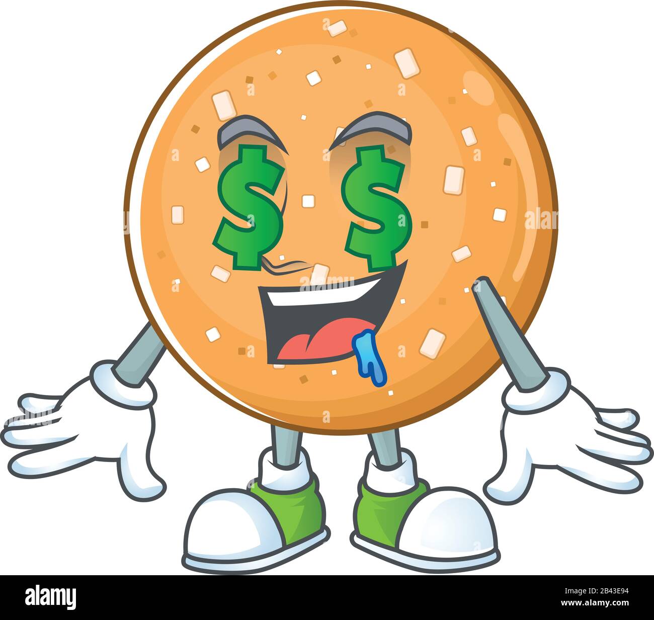 cartoon character style of sugar cookies with Money eye Stock Vector ...