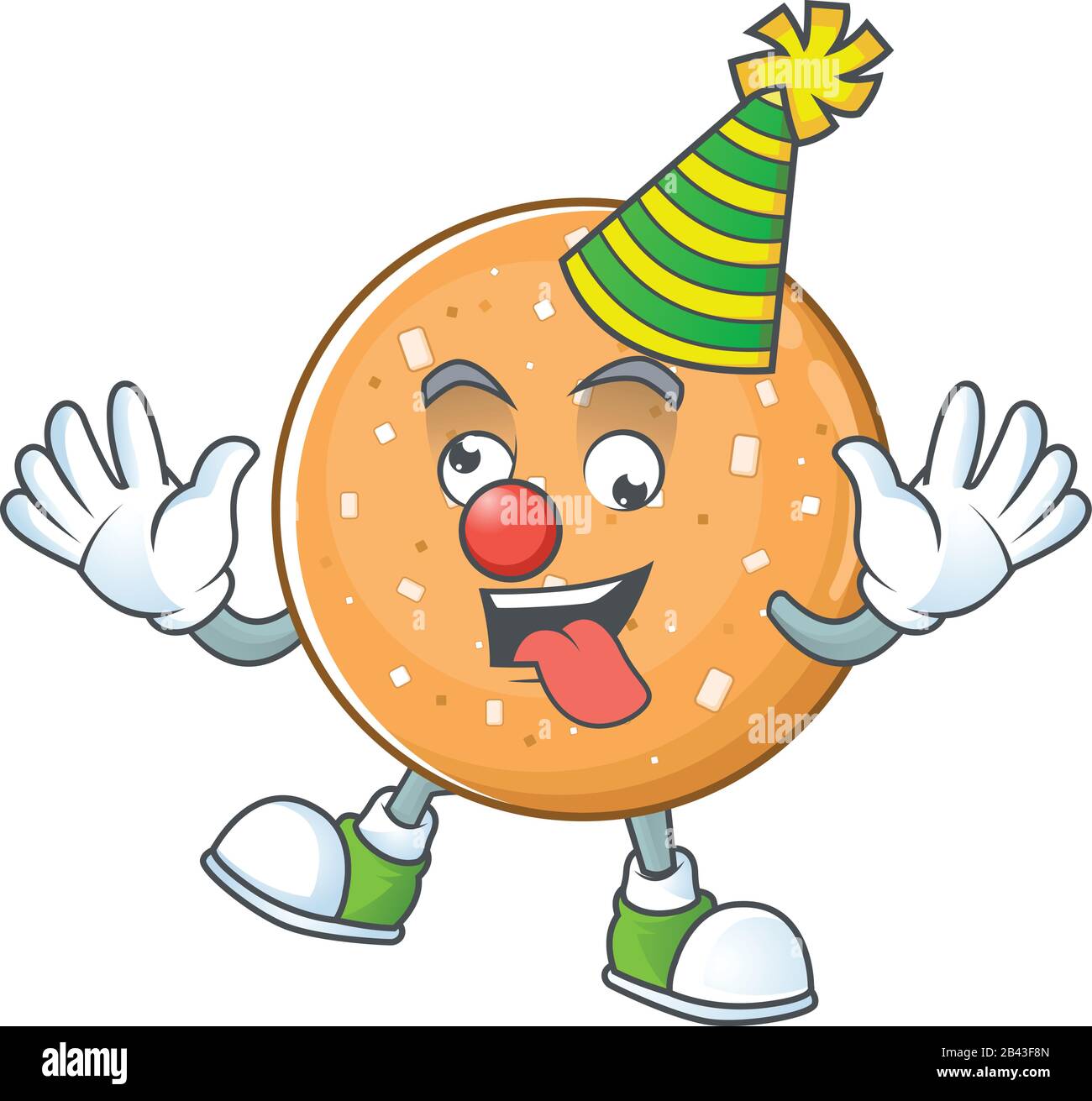 Cute and funny Clown sugar cookies cartoon character mascot style Stock ...