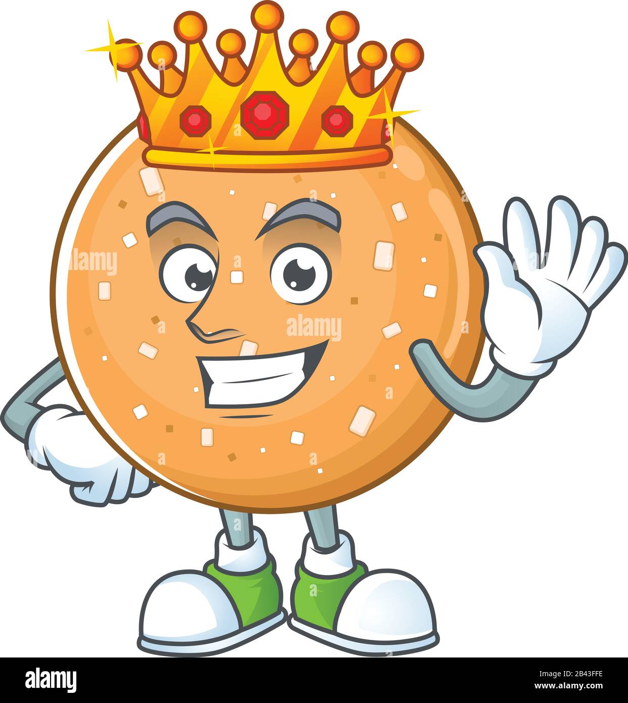 A dazzling of sugar cookies stylized of King on cartoon mascot design ...