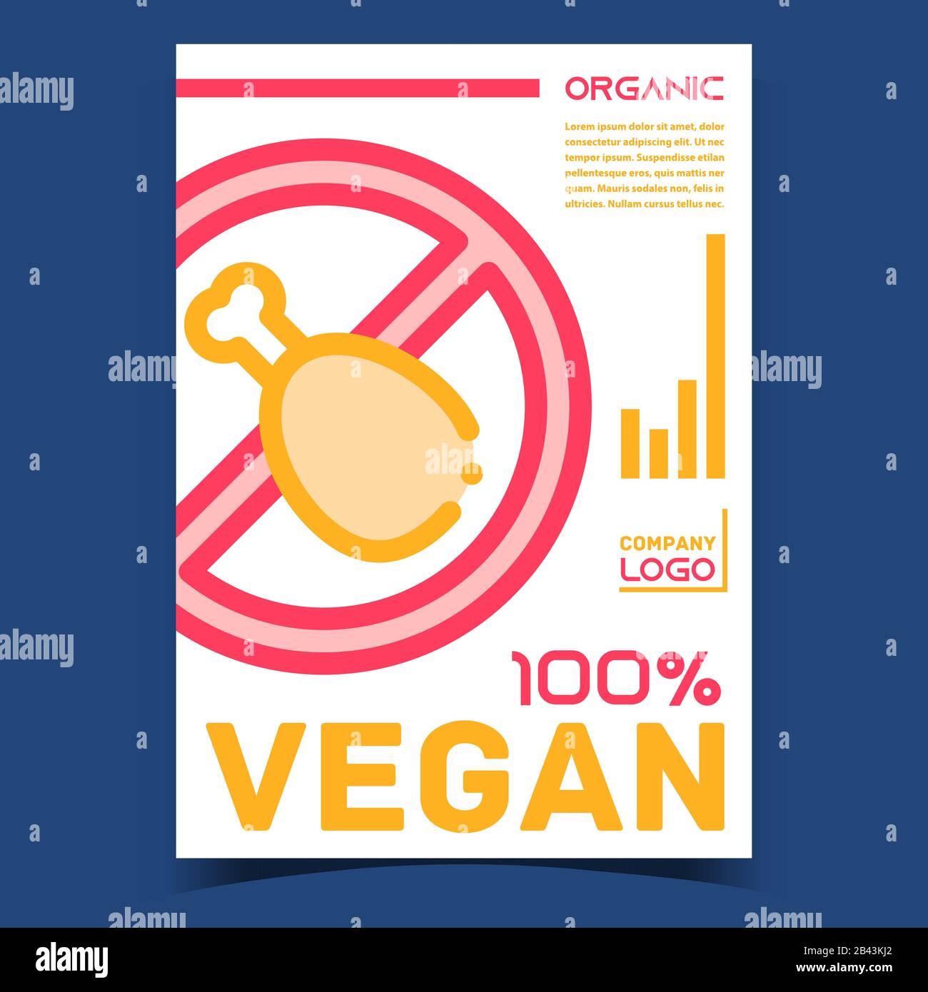 Vegan Food Creative Advertising Poster Vector Stock Vector Image & Art ...