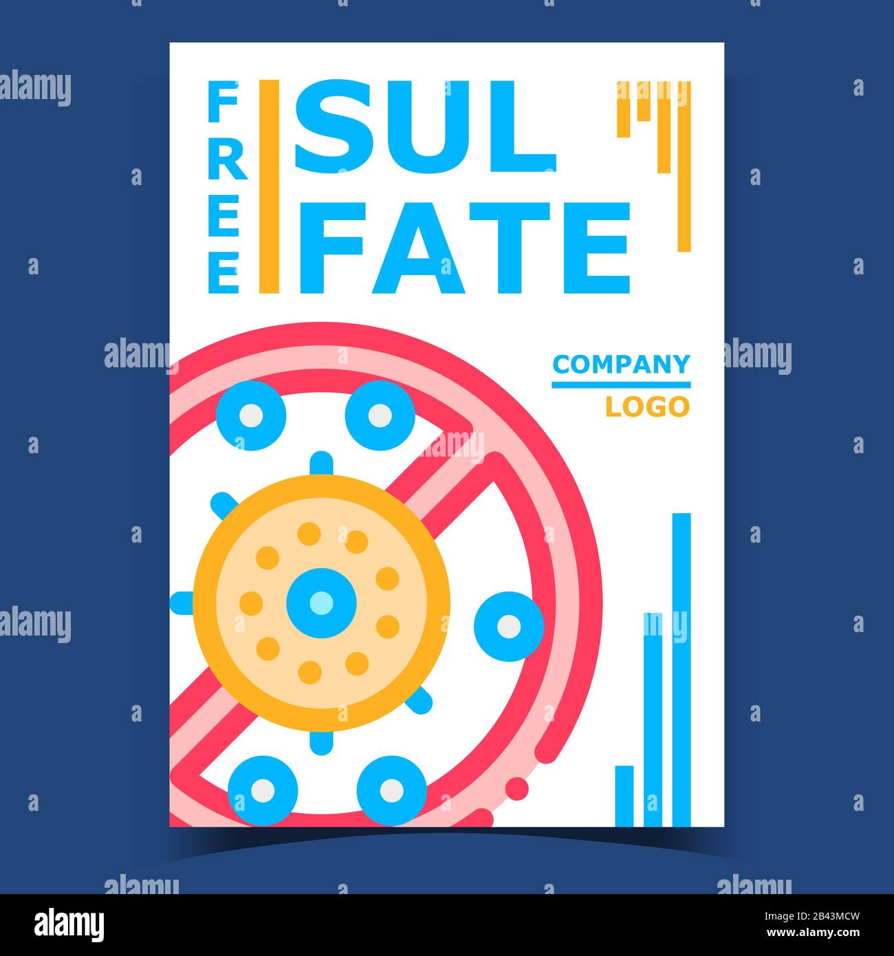Sulfate Free Creative Advertising Poster Vector Stock Vector Image ...