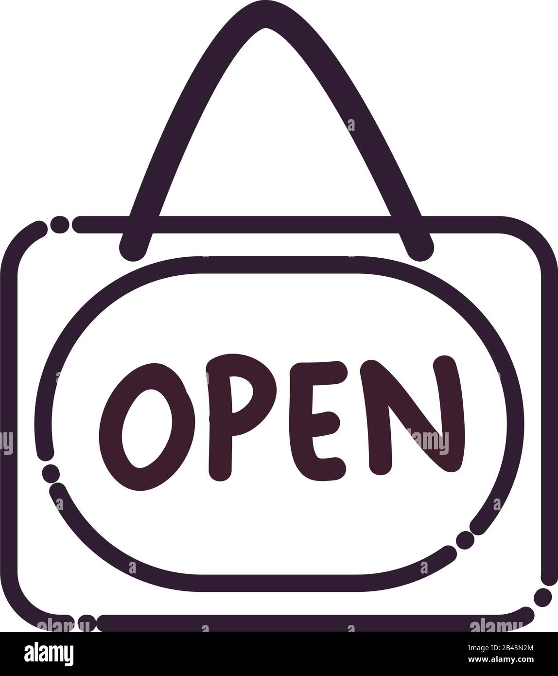 open label line style icon design of shopping commerce market store ...