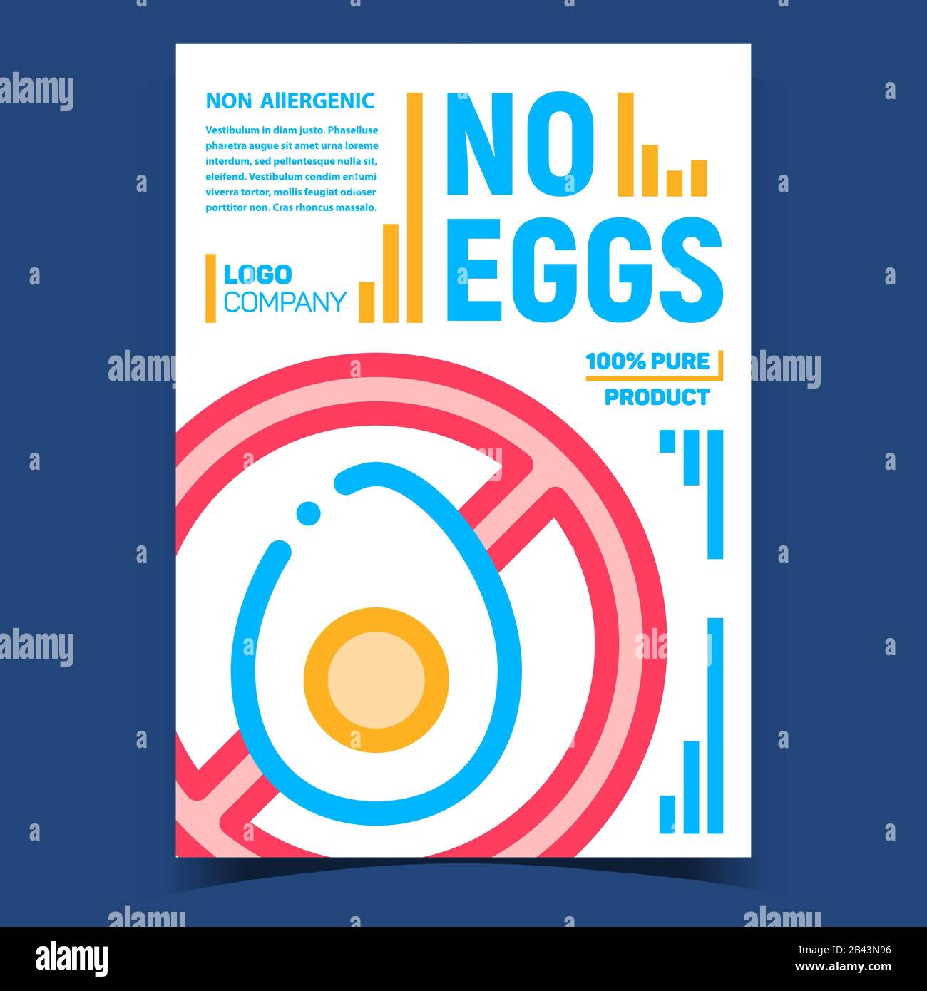 No Eggs Meal Creative Advertising Poster Vector Stock Vector Image ...