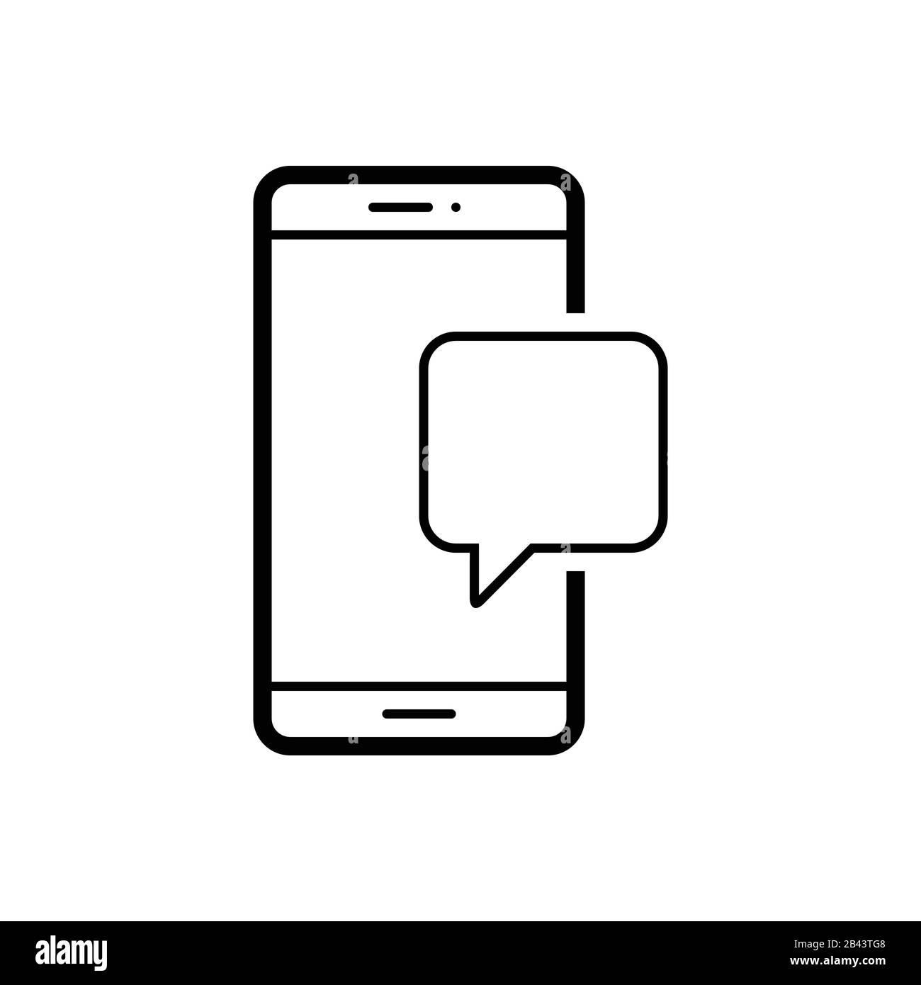 Mobile message icon Stock Vector Image & Art - Alamy