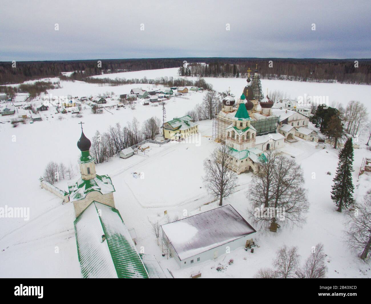 Sia Monastery. Russian Orthodox monastery on a peninsula among the ...