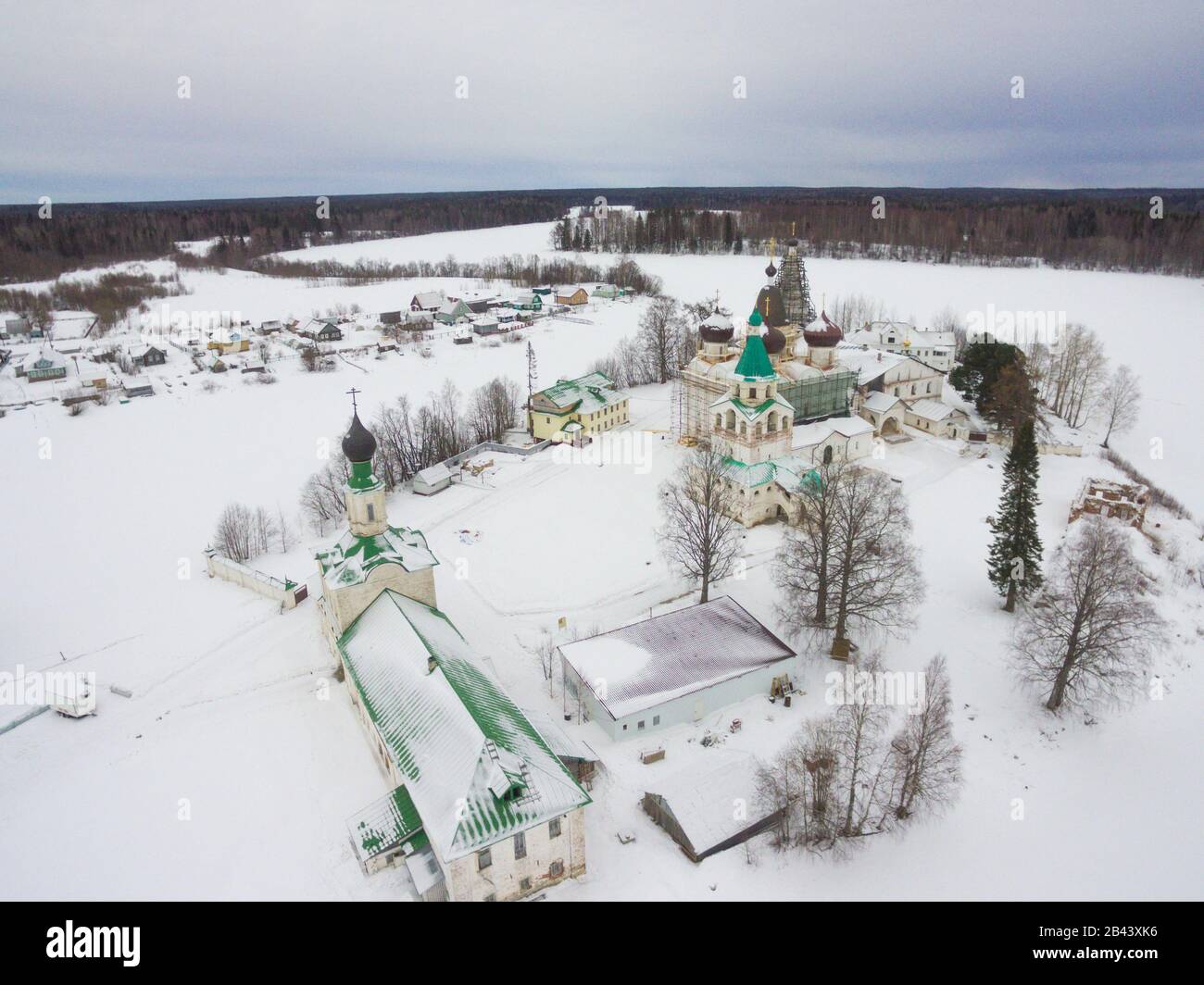 Sia Monastery. Russian Orthodox monastery on a peninsula among the ...