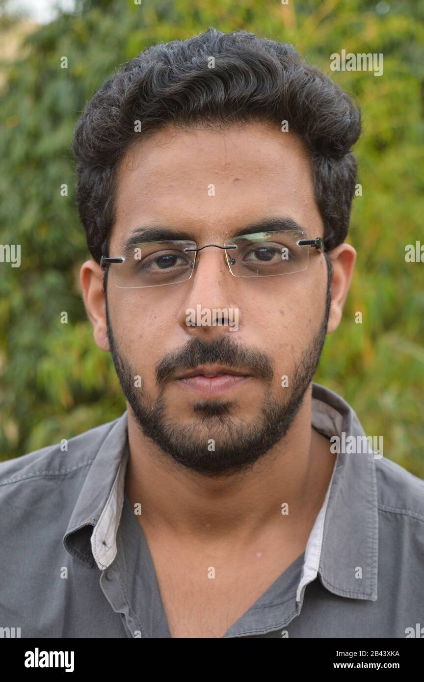 A indian boy poses for portfolio shoot at outside of studio Stock Photo ...