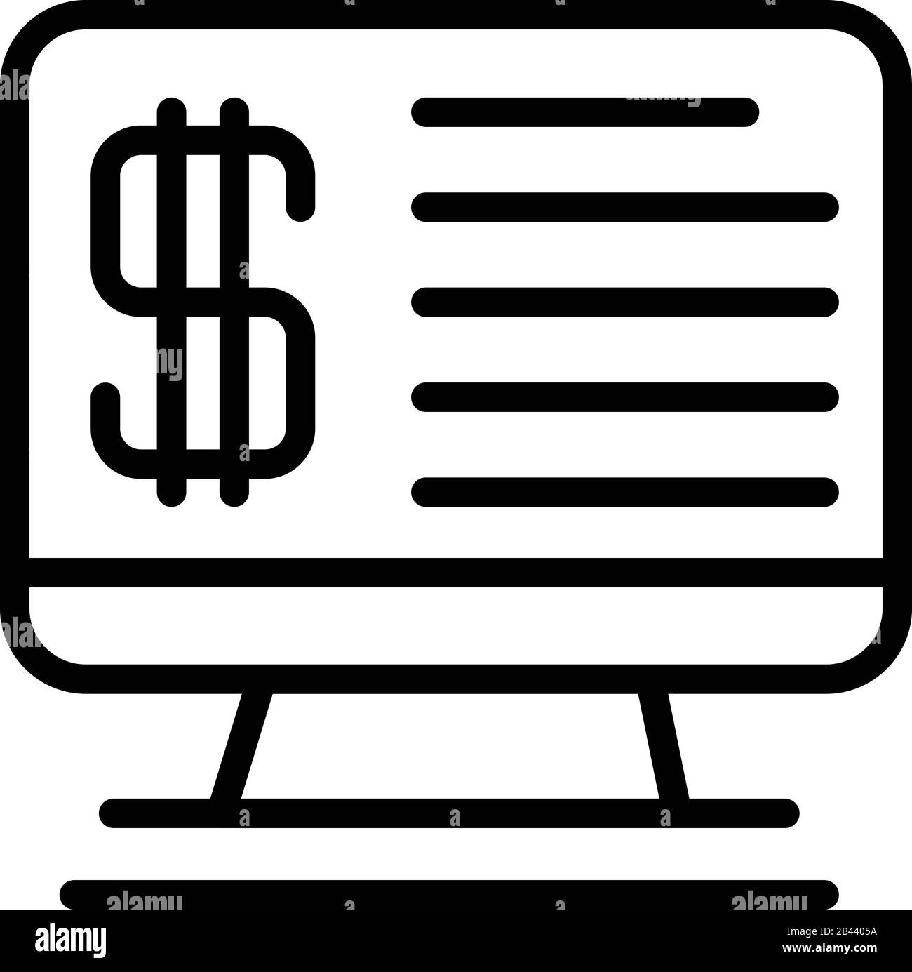Monitor money loan icon, outline style Stock Vector Image & Art - Alamy