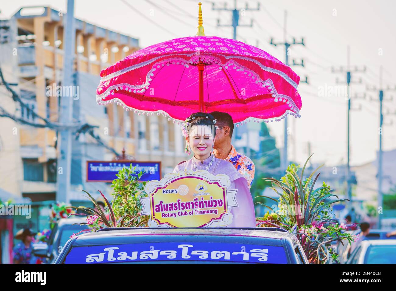 KANCHANABURI, THAILAND - APRIL 17 : Unidentified beautiful with ...