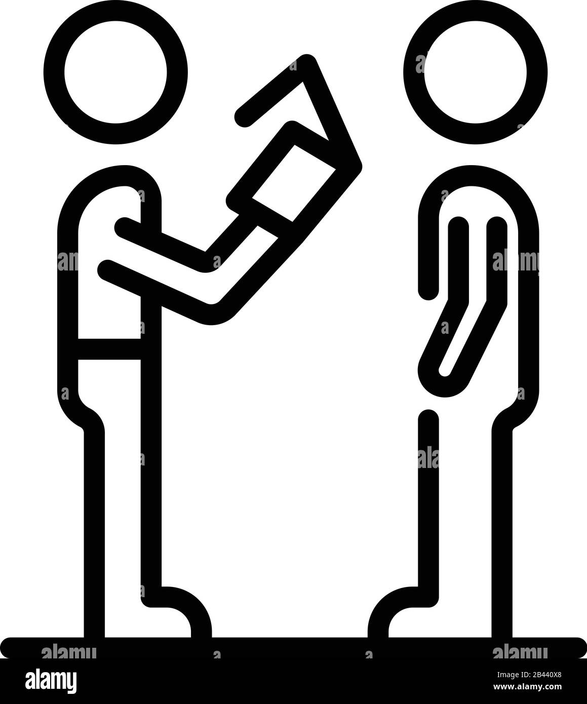 Passport control icon, outline style Stock Vector Image & Art - Alamy