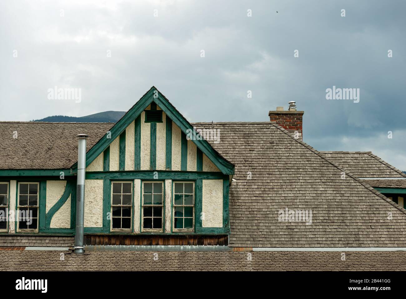 Gable and roof of a building Stock Photo - Alamy
