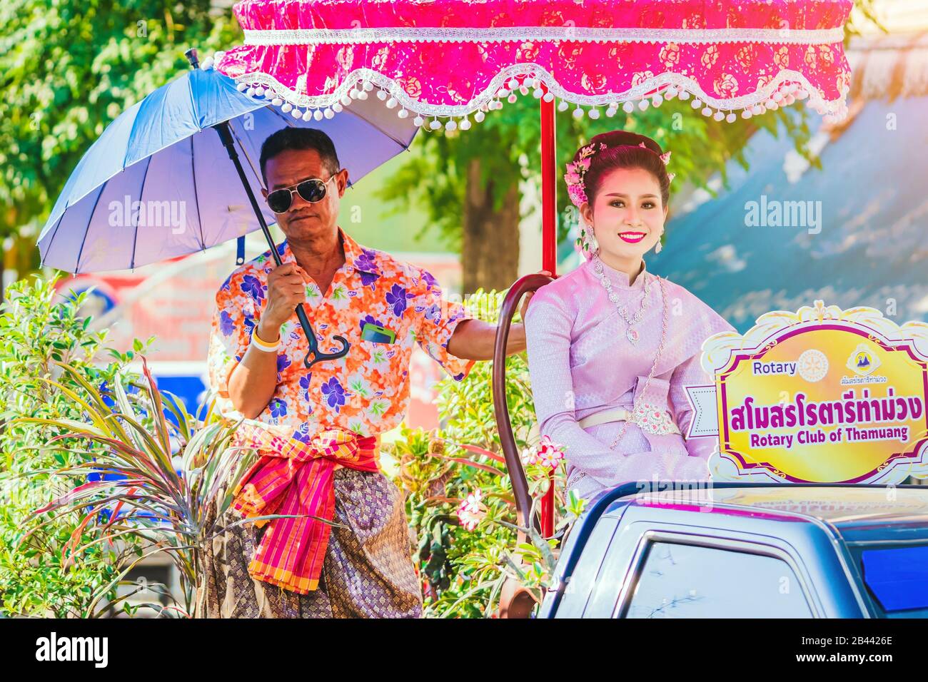 KANCHANABURI, THAILAND - APRIL 17 : Unidentified beautiful with ...