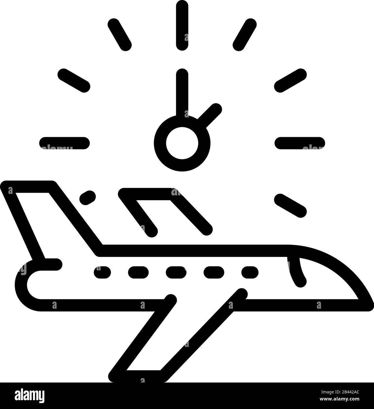 Flight time icon, outline style Stock Vector Image & Art - Alamy