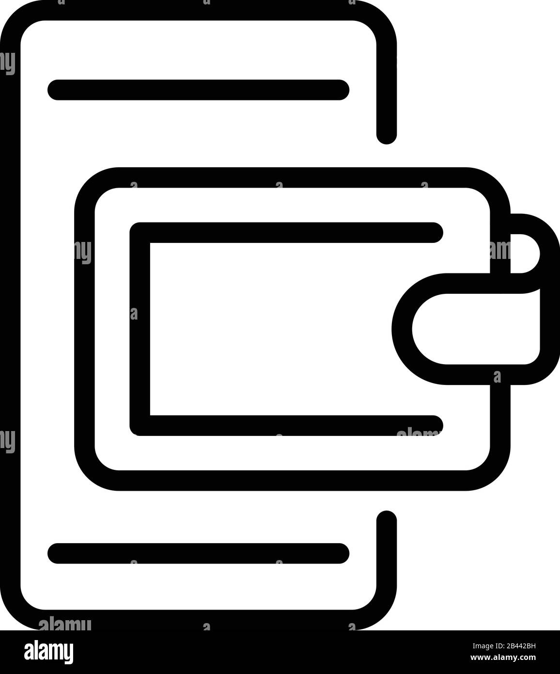 Smartphone money wallet icon, outline style Stock Vector Image & Art ...