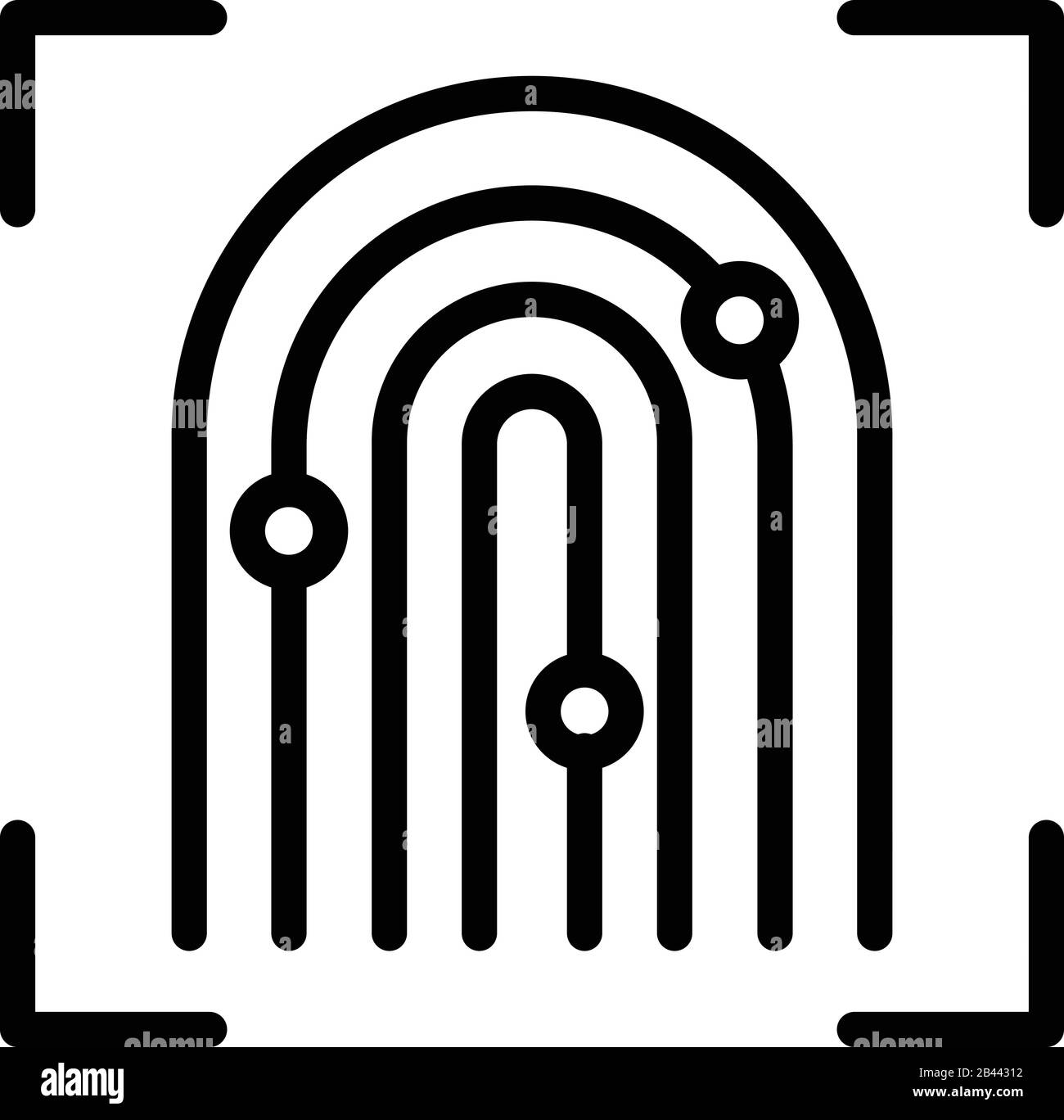 Fingerprint security icon, outline style Stock Vector Image & Art - Alamy