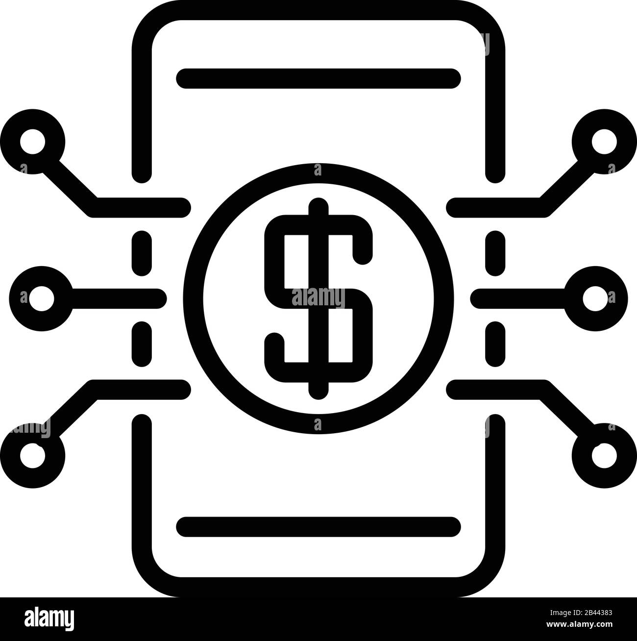 Hand nfc smartphone black Cut Out Stock Images & Pictures - Alamy