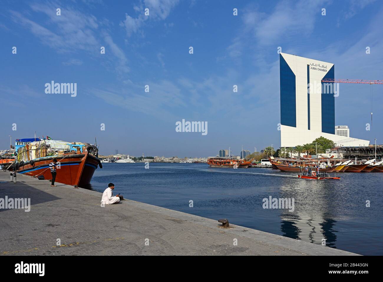 Wharfage Dhow Dhows Harbour Dubai Uae High Resolution Stock Photography ...