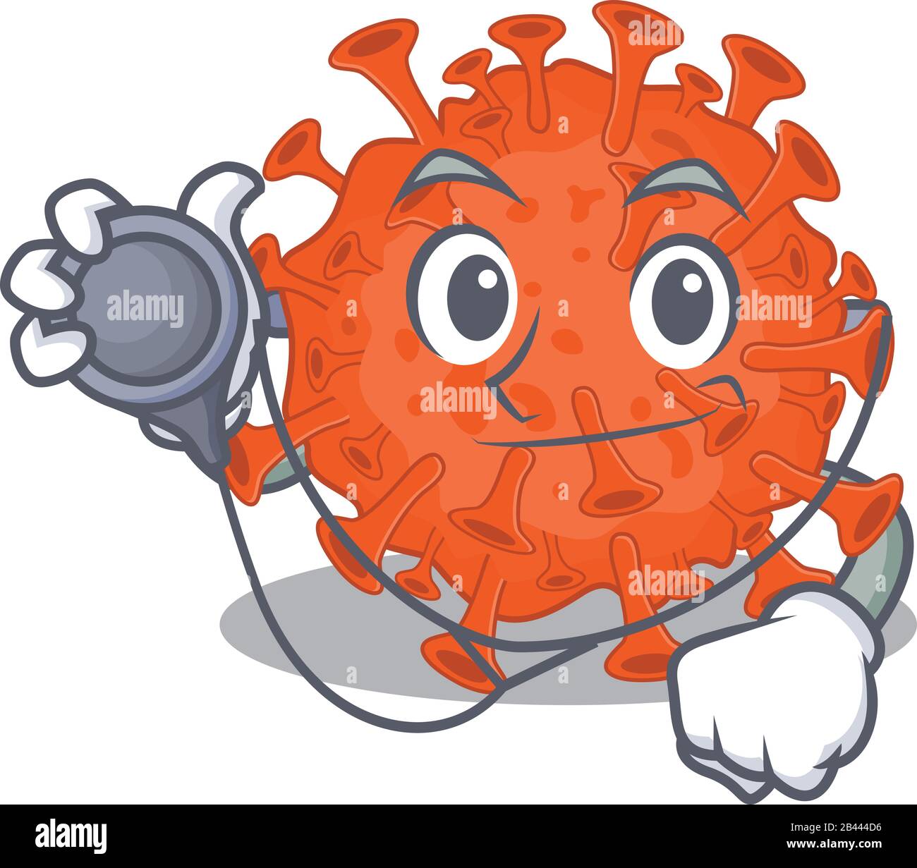 An elegant electron microscope coronavirus in a Doctor Cartoon ...