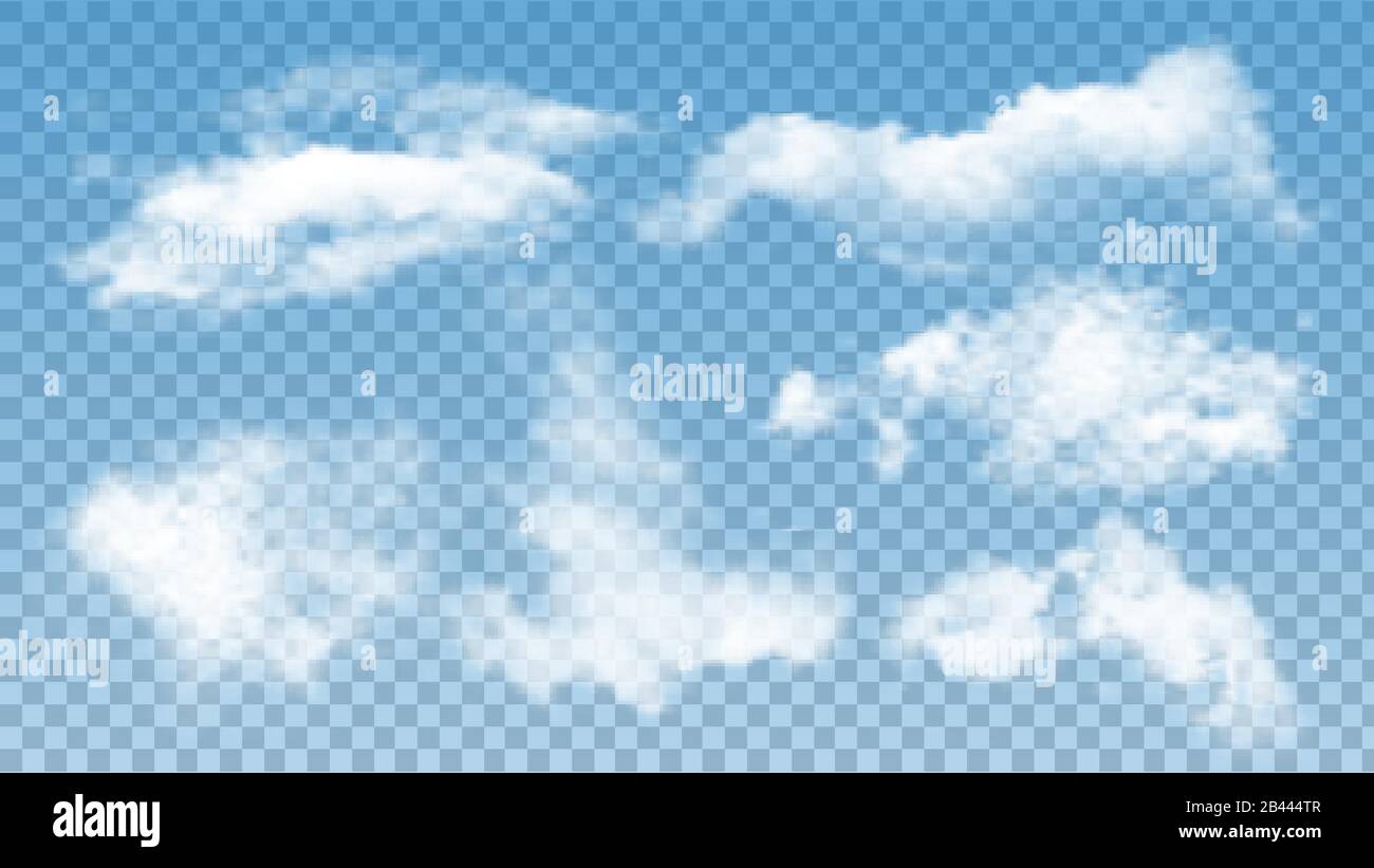 Fluffy Clouds Atmosphere Assortment Set Vector Stock Vector Image & Art ...