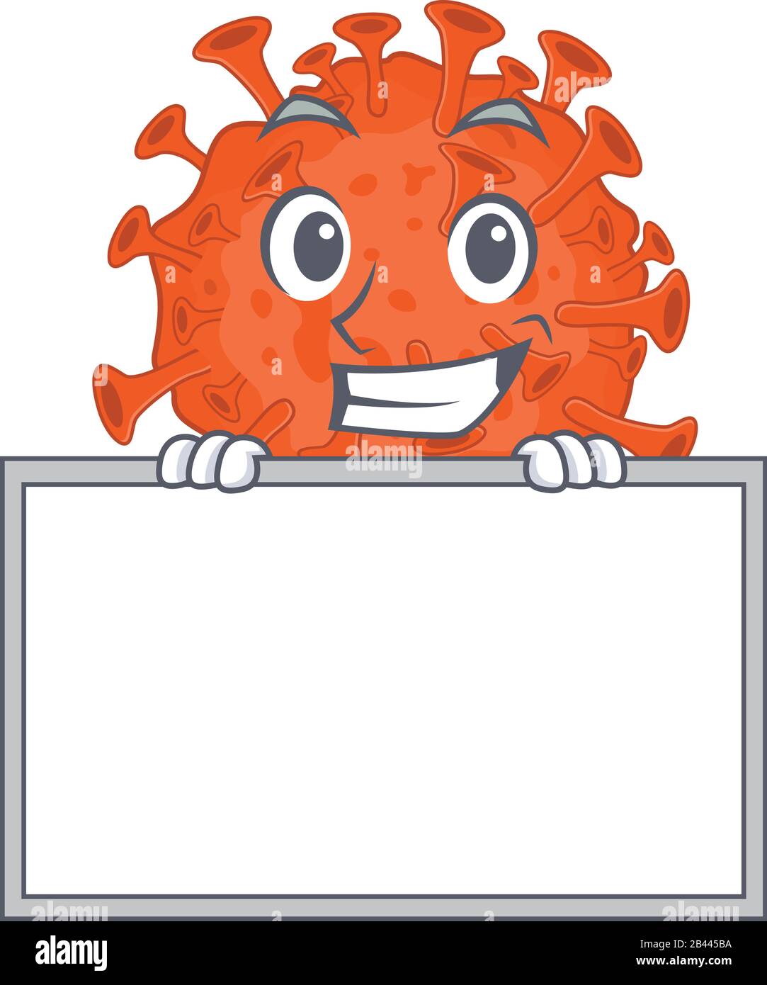 Smiley electron microscope coronavirus cartoon character style bring ...