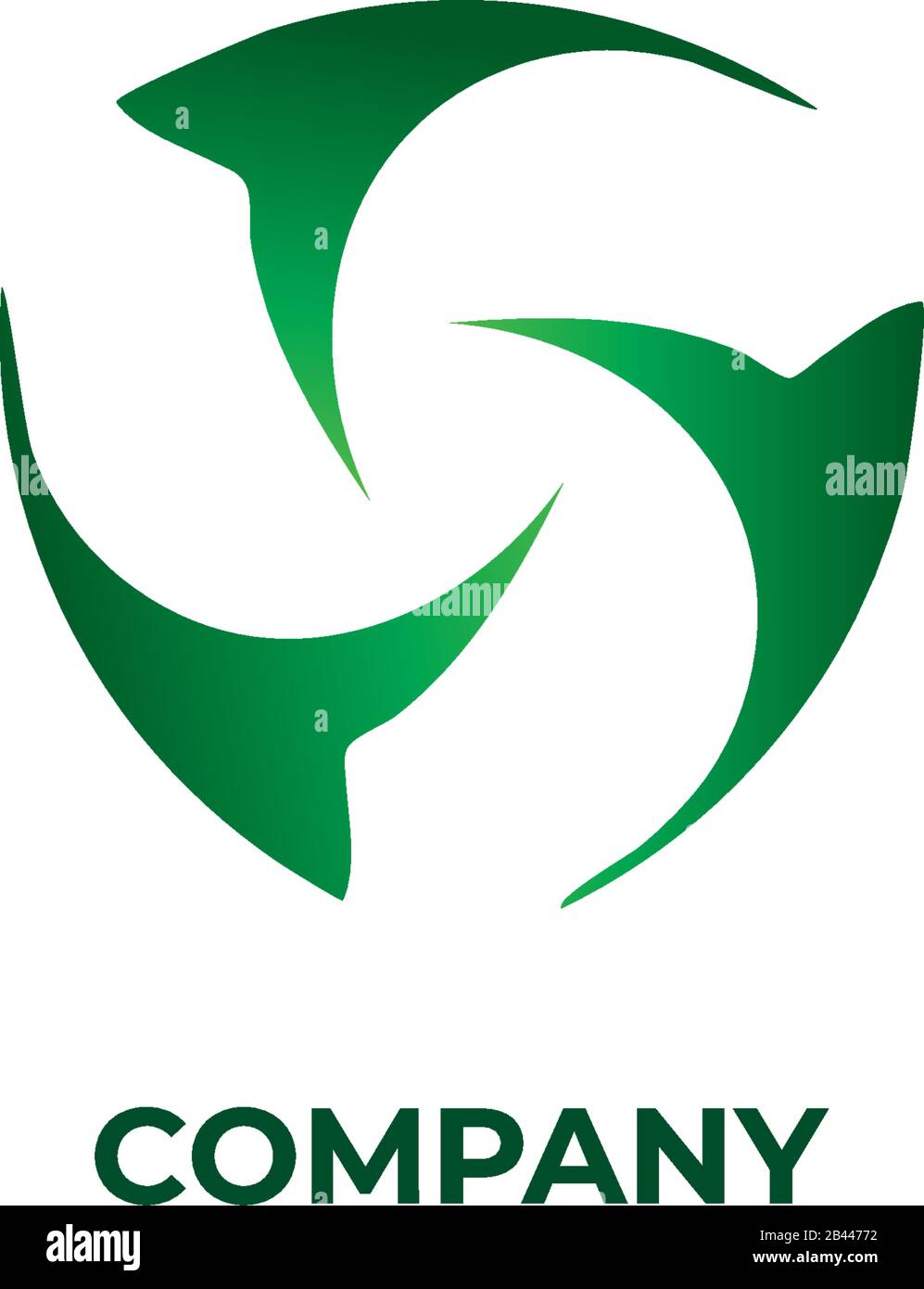 Abstract leaf cycle illustration. Recycle logo concept isolated on ...