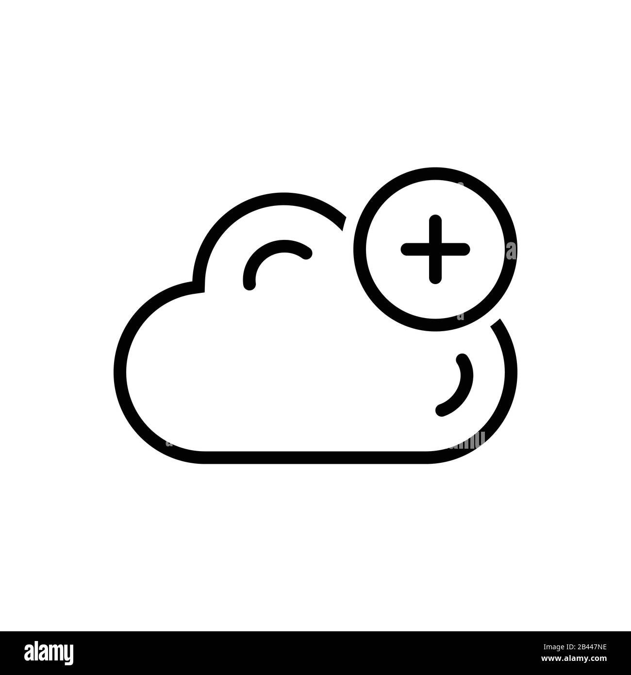 Cloud add icon Stock Vector Image & Art - Alamy