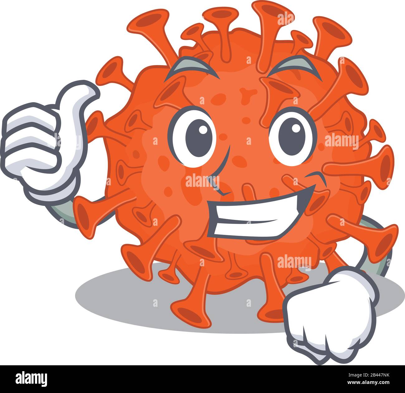 Cool electron microscope coronavirus cartoon design style making Thumbs ...