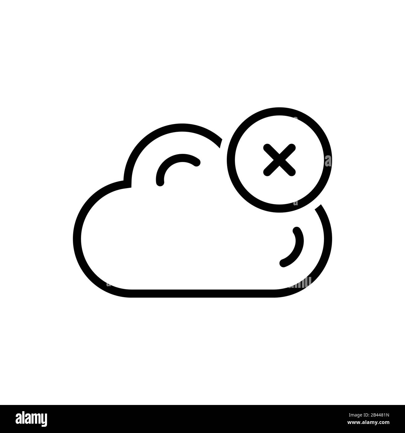Cloud delete icon Stock Vector Image & Art - Alamy