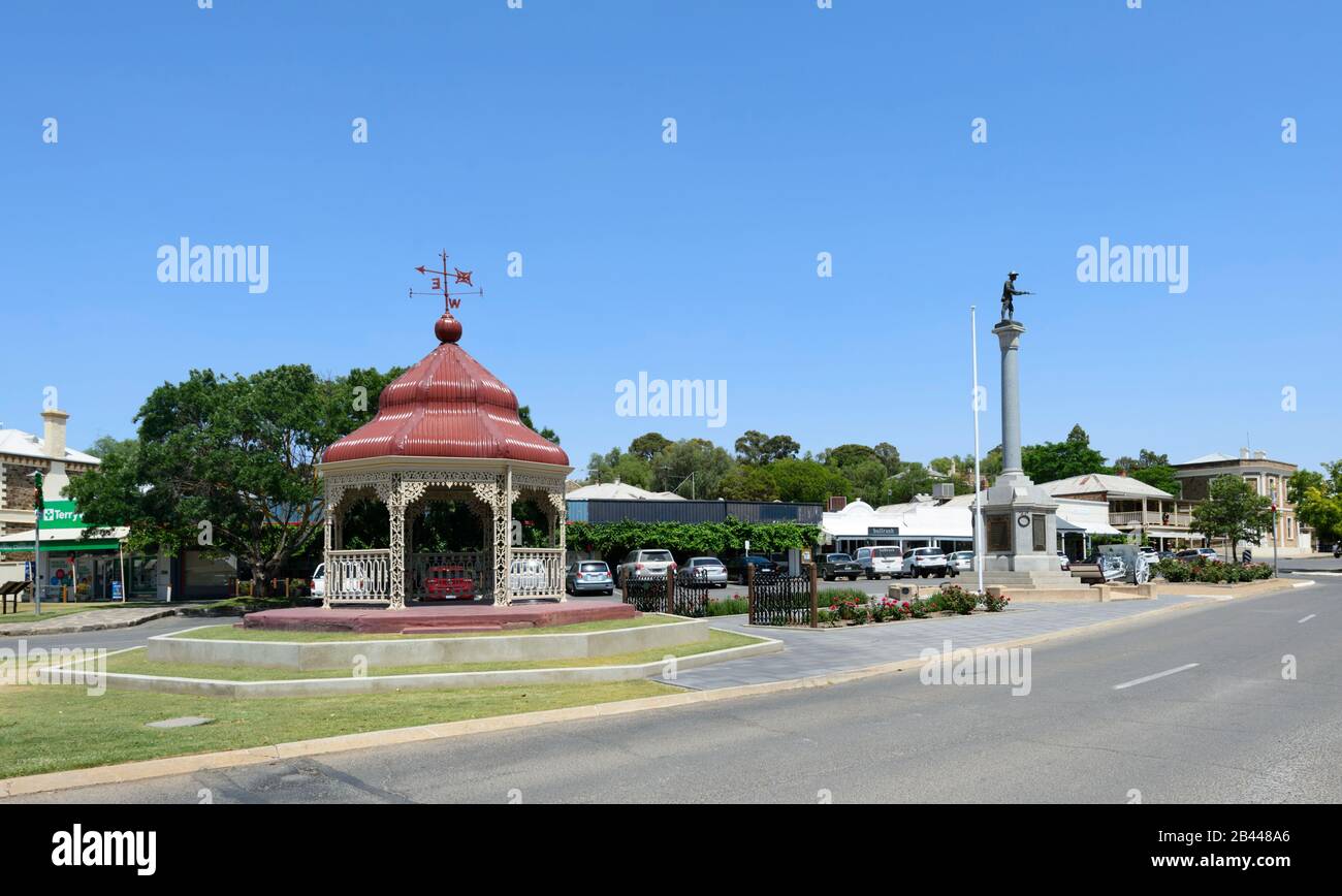 Attractions in the main street of the small rural town of Burra, a ...