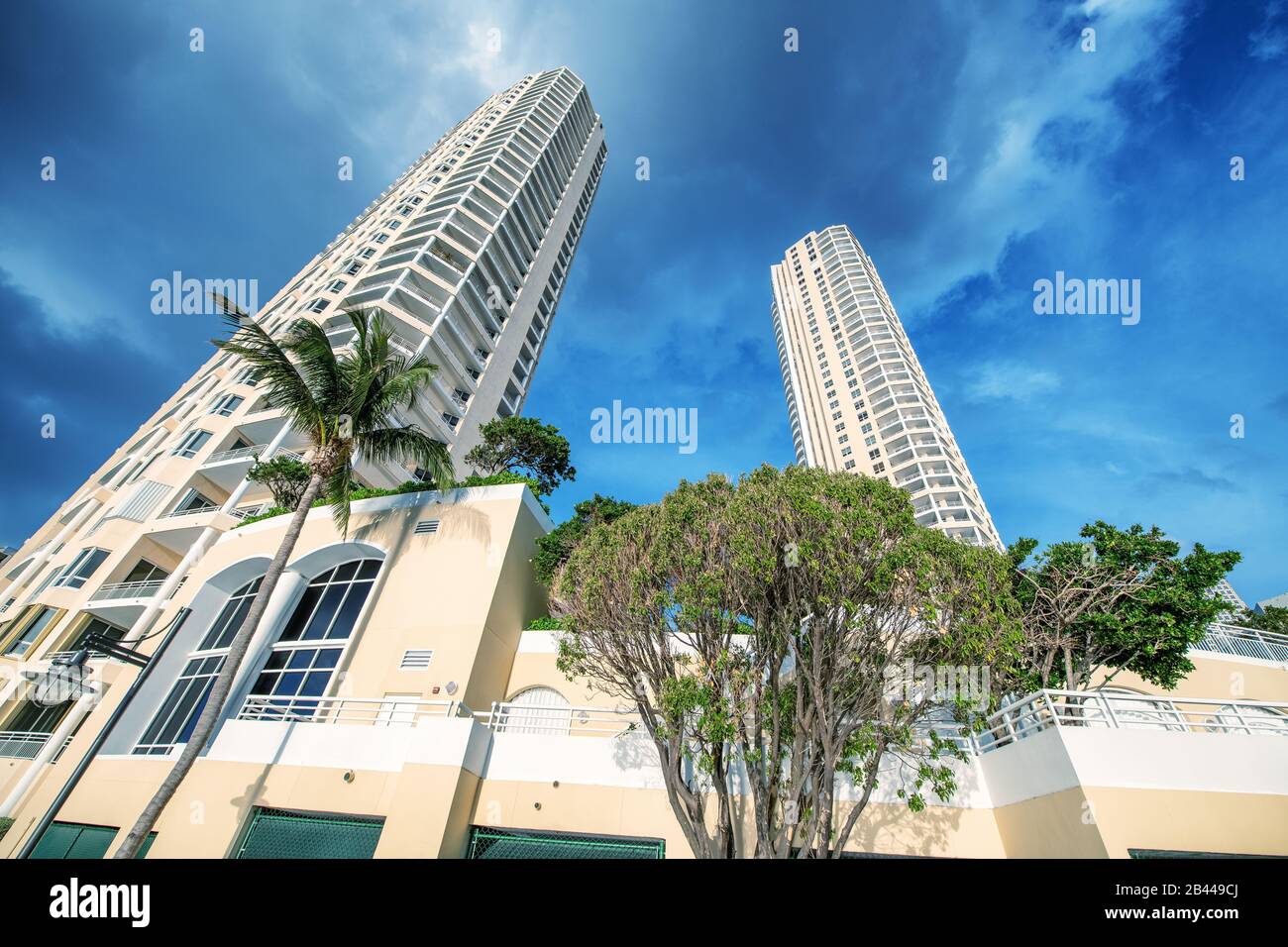 Brickell Key skyscrapers on a sunny day, Miami Stock Photo - Alamy