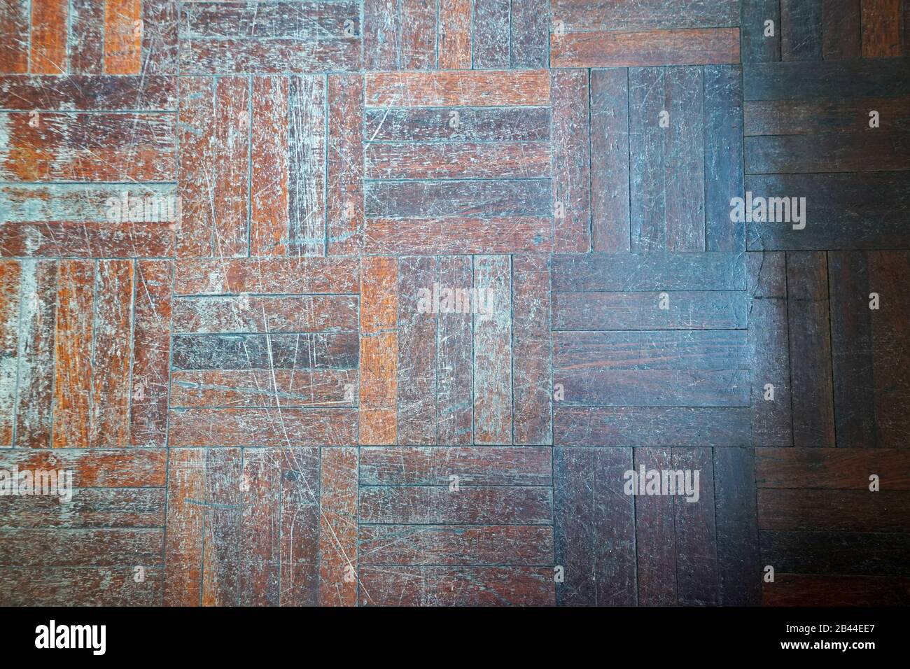 Close up surface and texture of old wooden parquet flooring Stock Photo ...