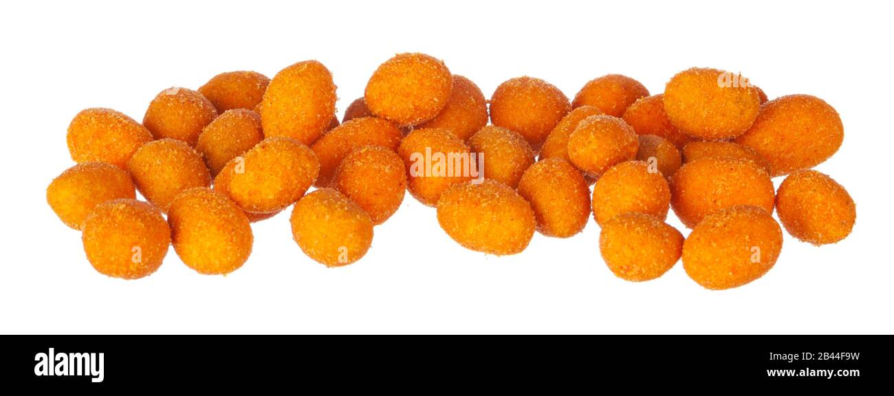 Peanut, corn puffs isolated with white background Stock Photo - Alamy