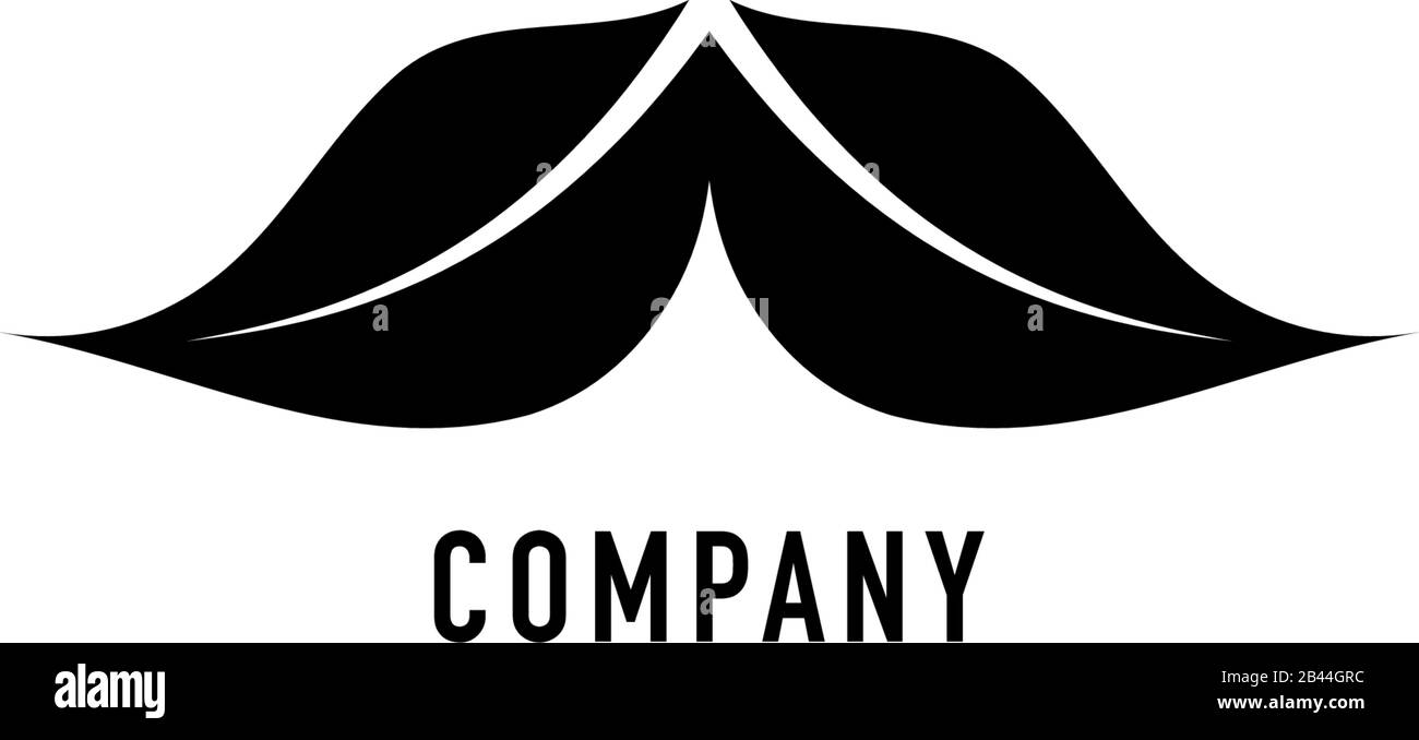 Abstract mustache illustrated with twin leaf shape. facial expressions ...