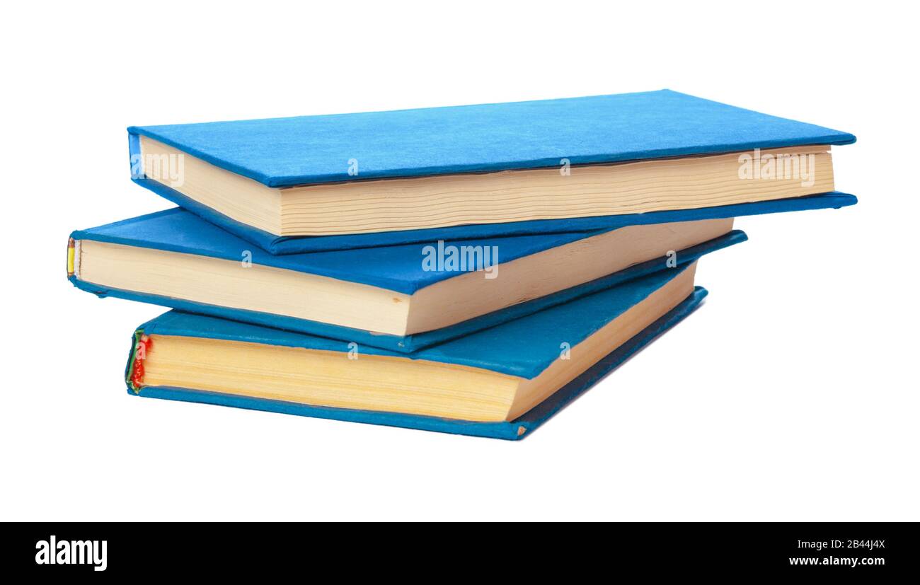 pile of books isolated on white background. creative photo Stock Photo ...